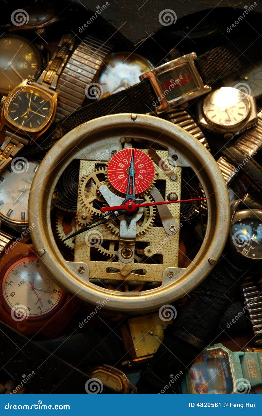 Old wrist-watch stock image. Image of gold, equipment - 4829581