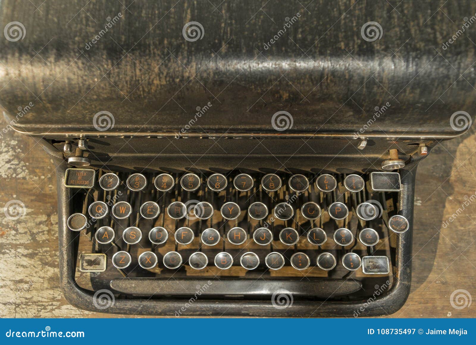 Old Writing machine stock image. Image of portable, vintage - 108735497