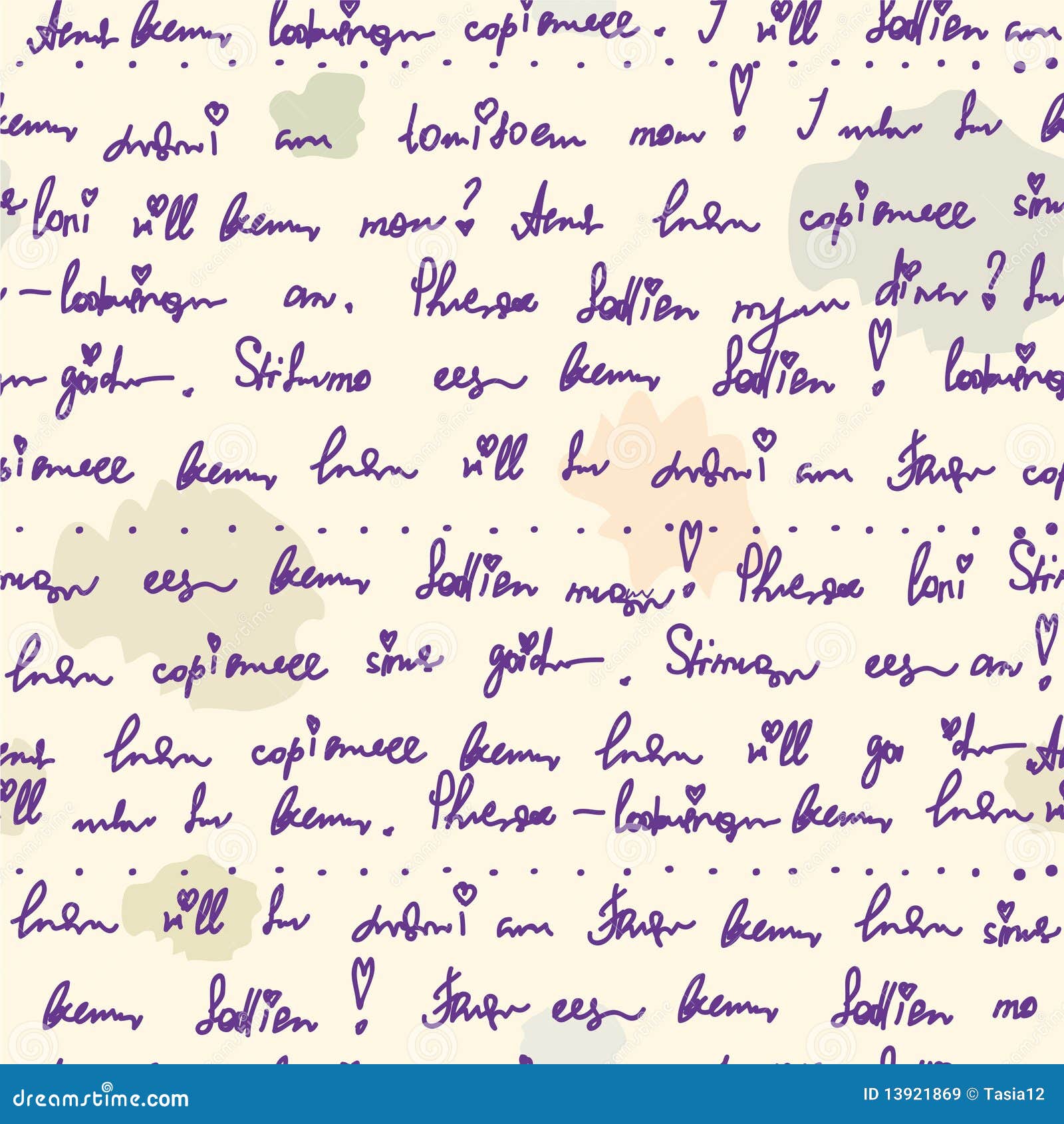 Old Writing Seamless Pattern Stock Vector - Illustration of sentence ...