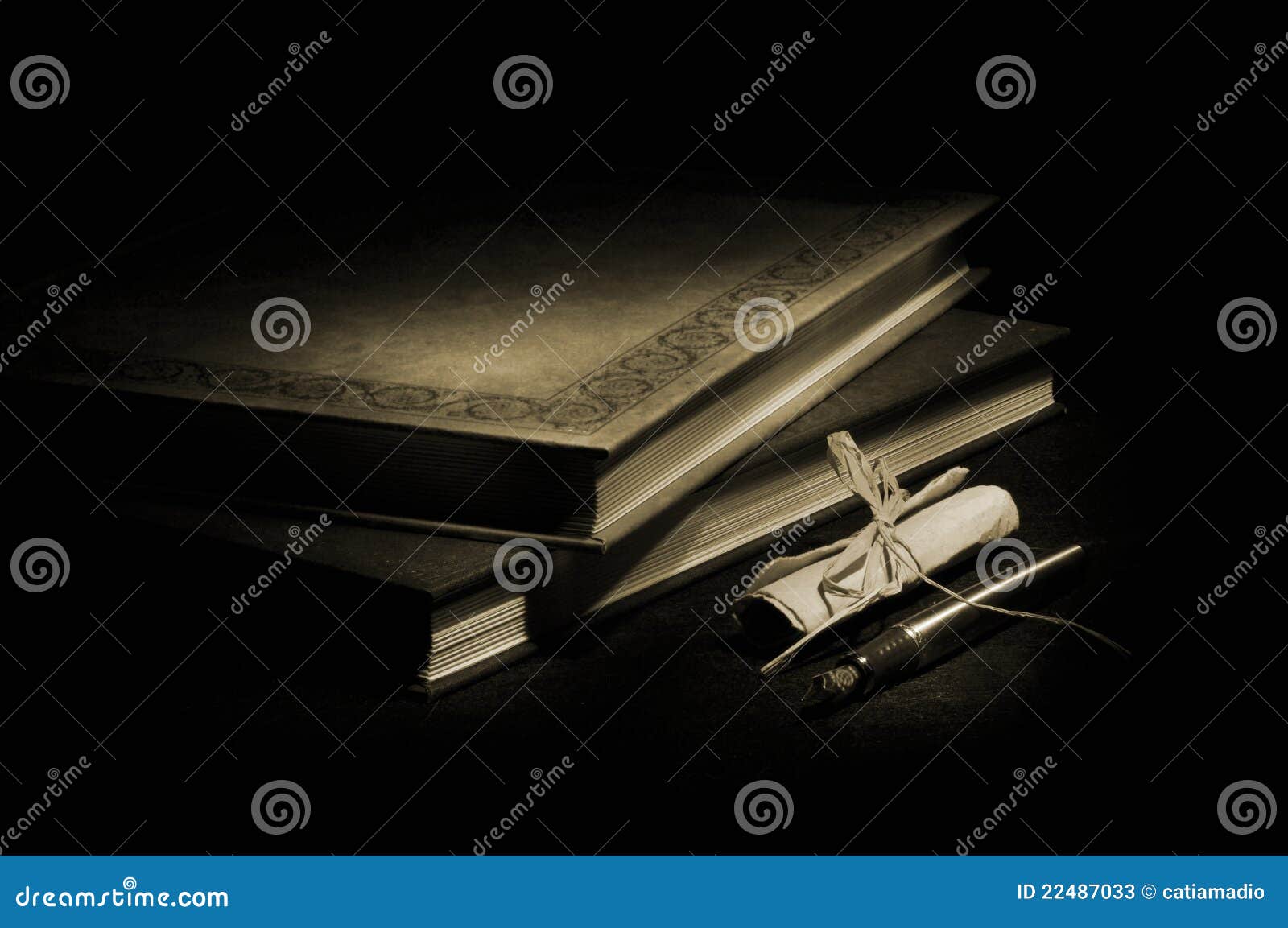 Old writing set stock image. Image of sepia, writing - 22487033
