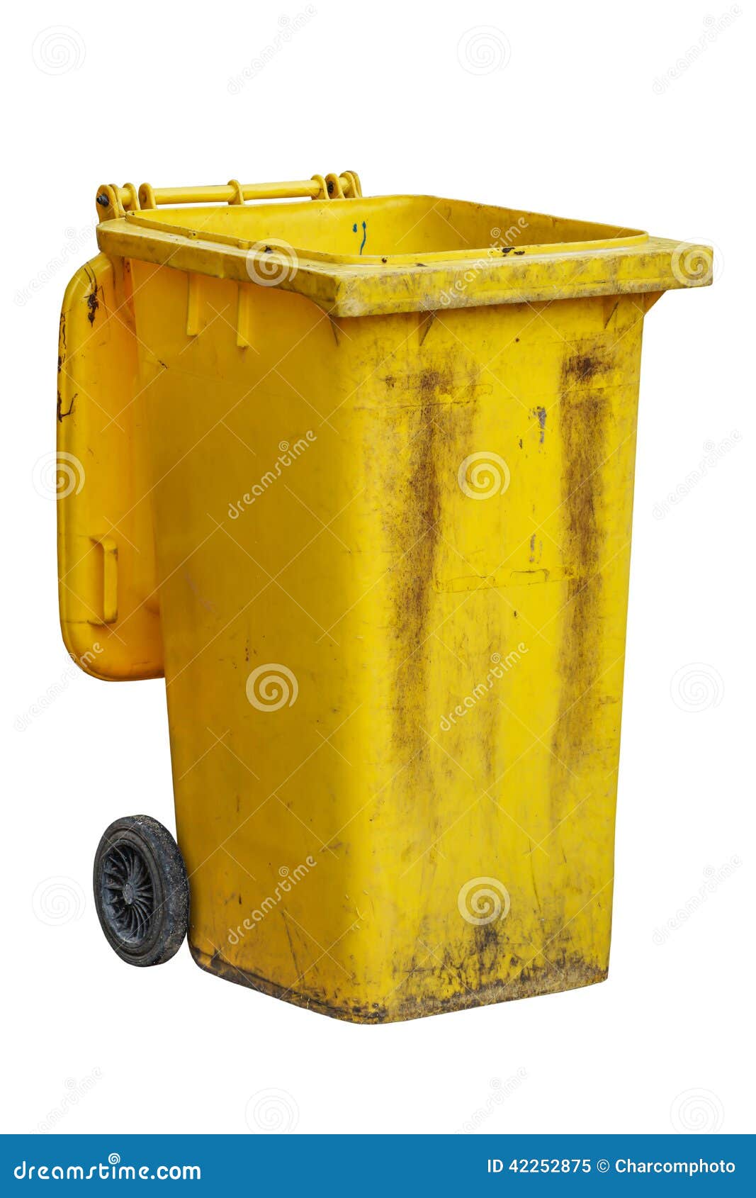 Old yellow bin stock image. Image of space, object, dustbin - 42252875