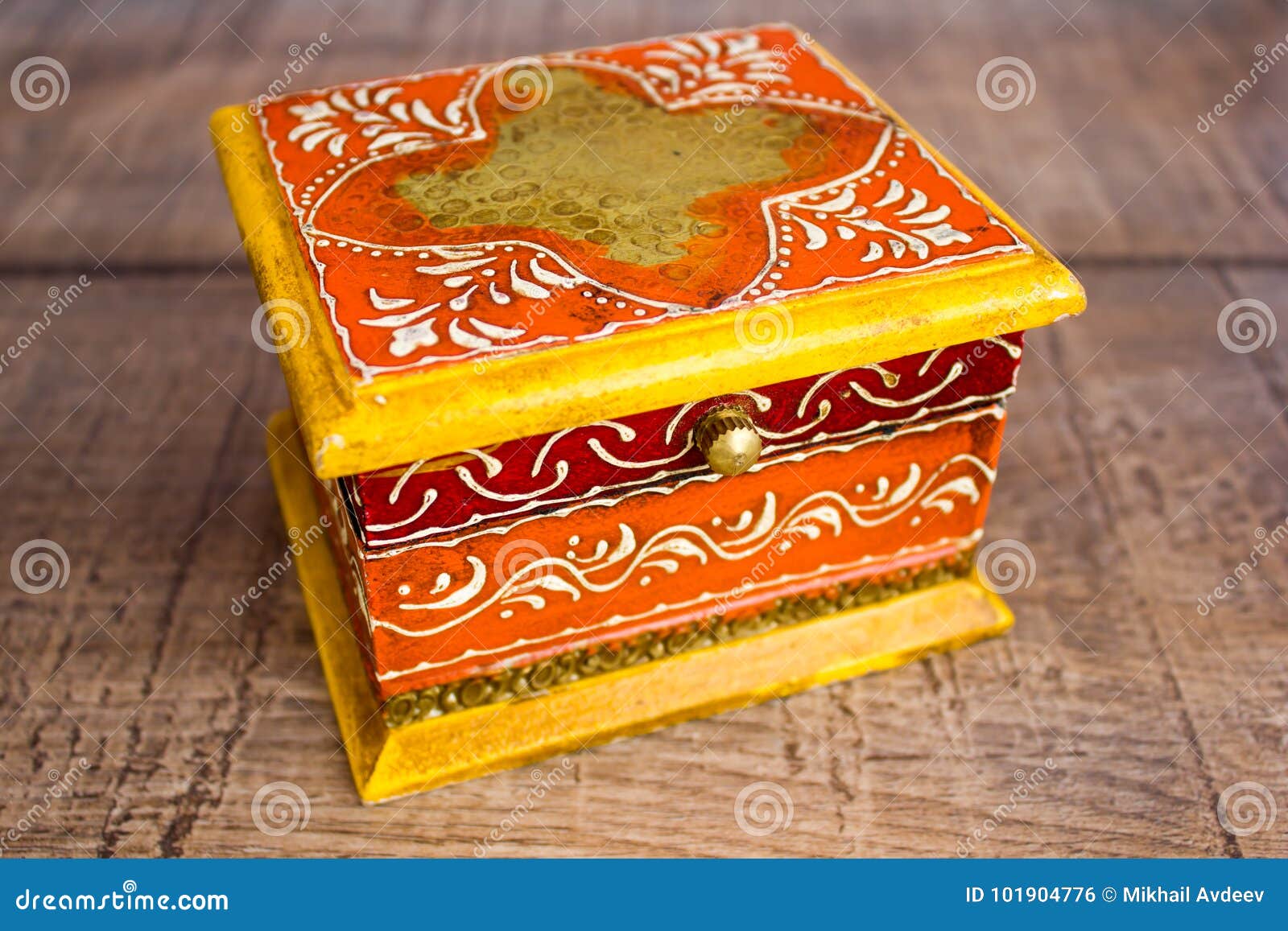 Old yellow box stock photo. Image of handmade, brown - 101904776