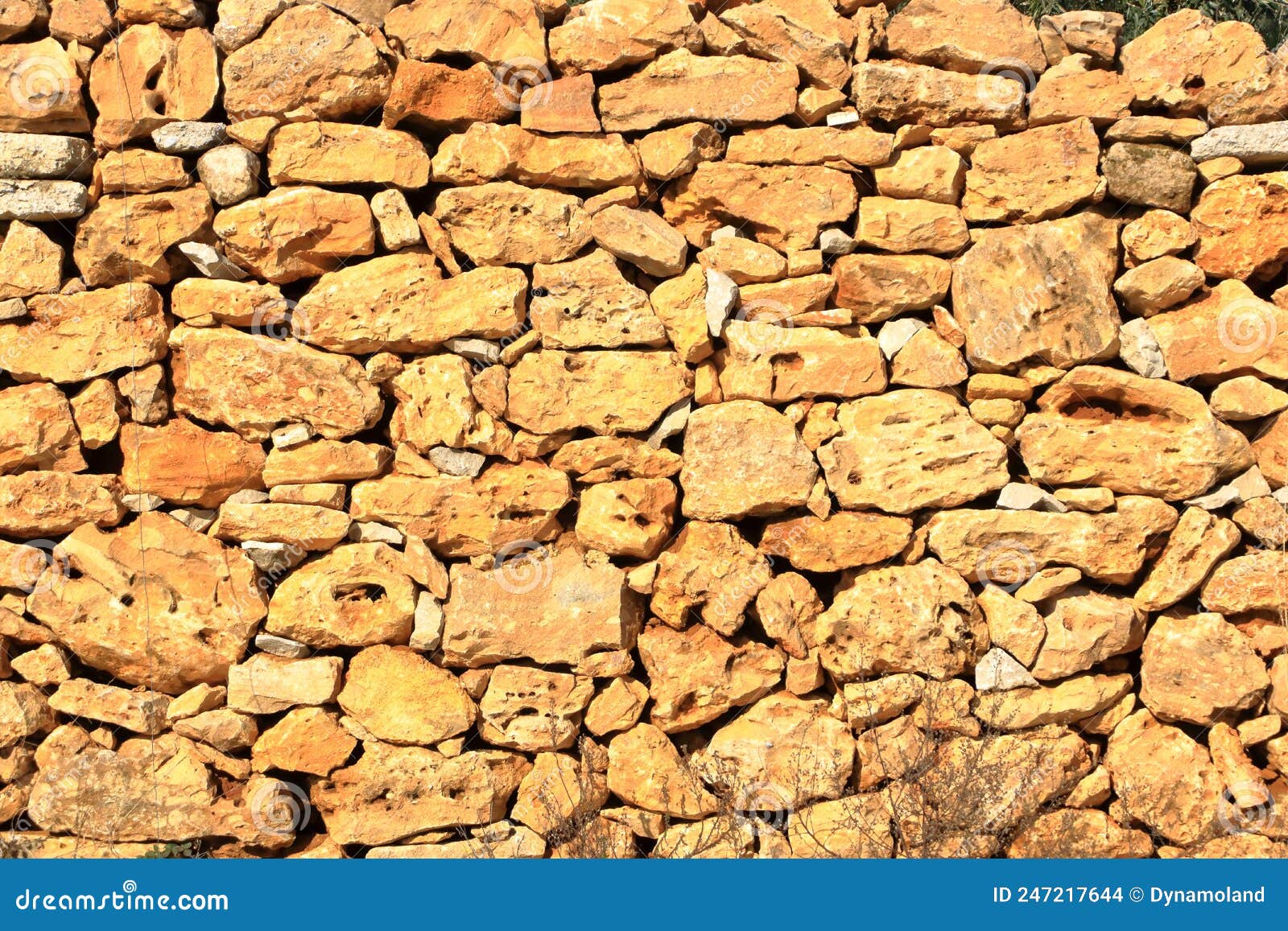 Old Yellow Brown Masonry Wall of Stones Stock Photo - Image of brick ...