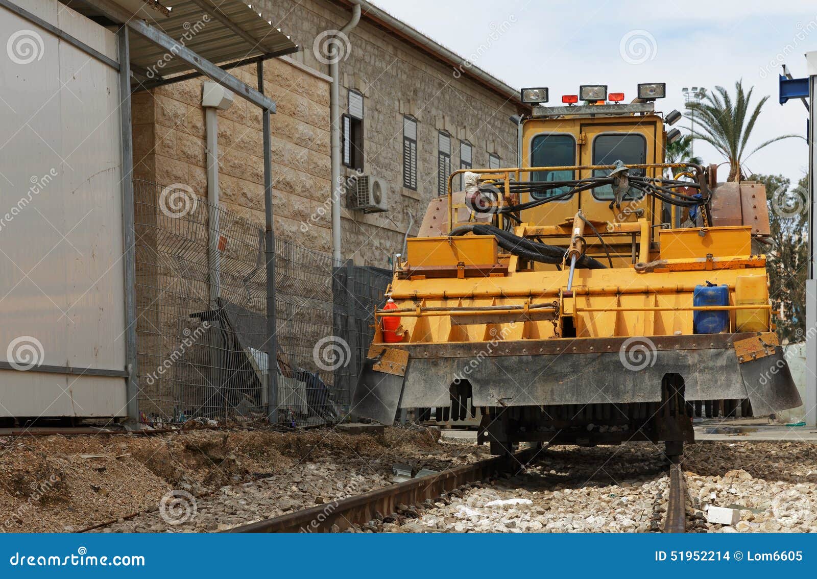 Old yellow bulldozer stock photo. Image of track, large - 51952214
