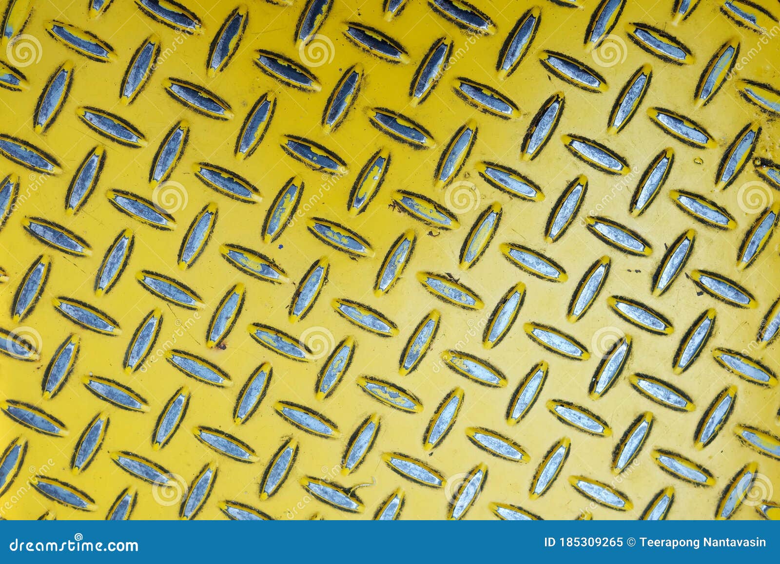 Old Yellow Diamond Metal Plate. Stock Image - Image of industry, paint ...