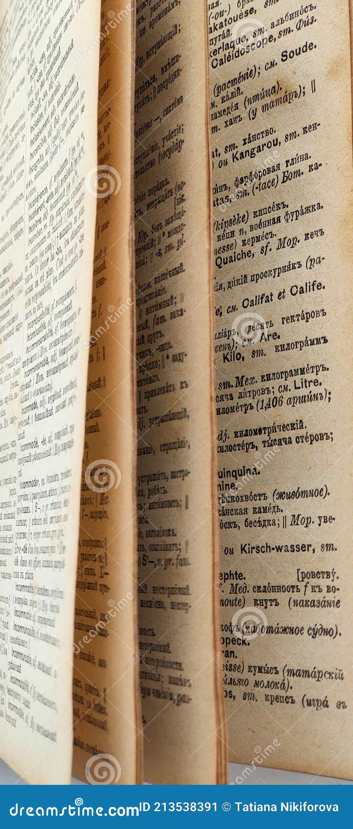 Old yellow dictionary stock image. Image of book, mobile - 213538391