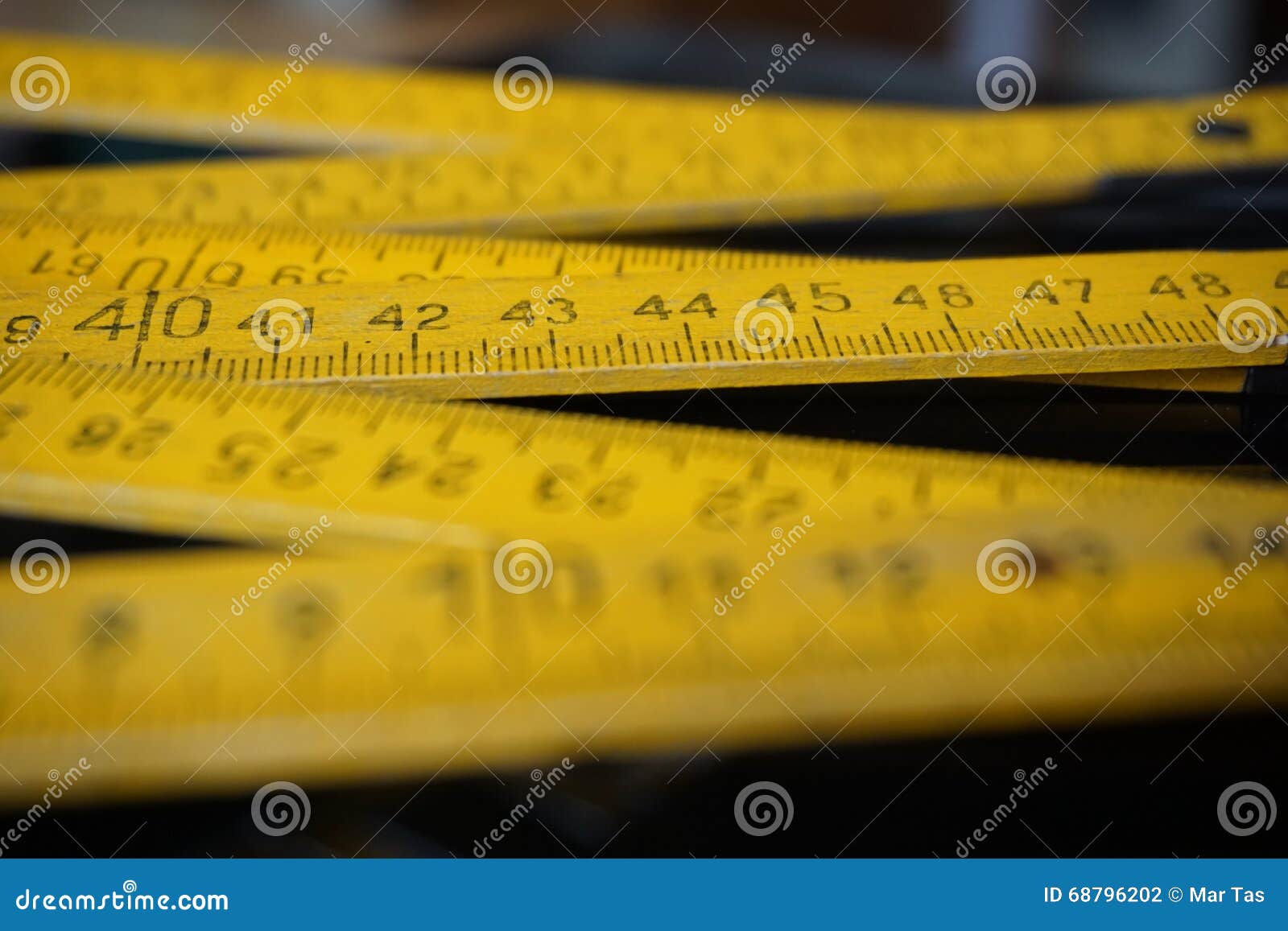 Old Yellow Folding Meter Ruler Measuring Centimeters Stock Photo ...