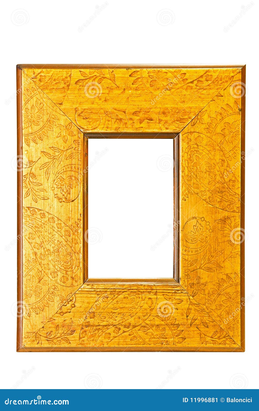 Old yellow frame stock image. Image of frame, isolated - 11996881