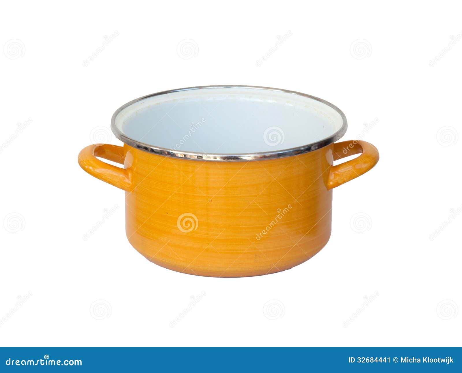 Old Yellow Metal Cooking Pot Stock Image - Image of camp, cookware ...
