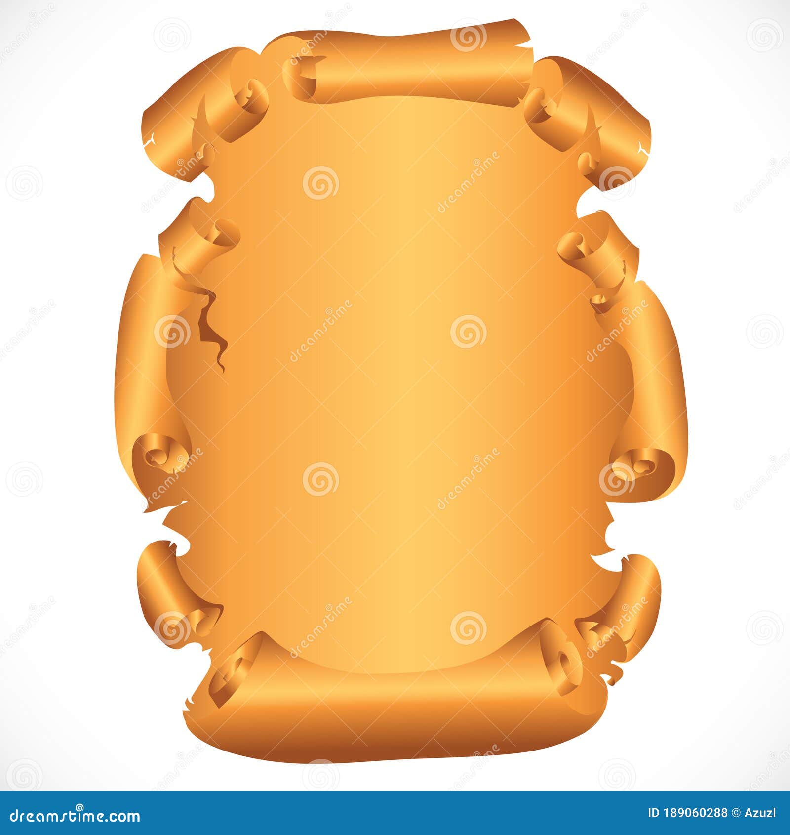 Old yellow parchment stock vector. Illustration of manuscript - 189060288