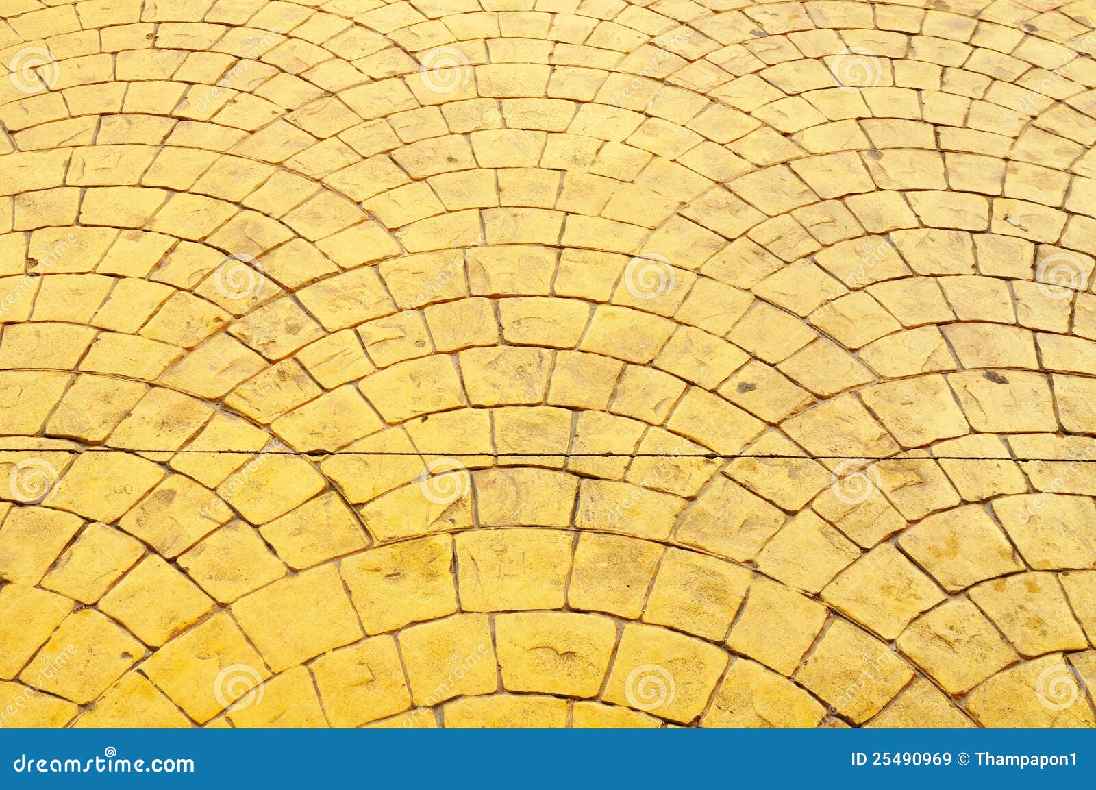 Old Yellow Pavement in a Pattern Stock Image - Image of cobblestone ...