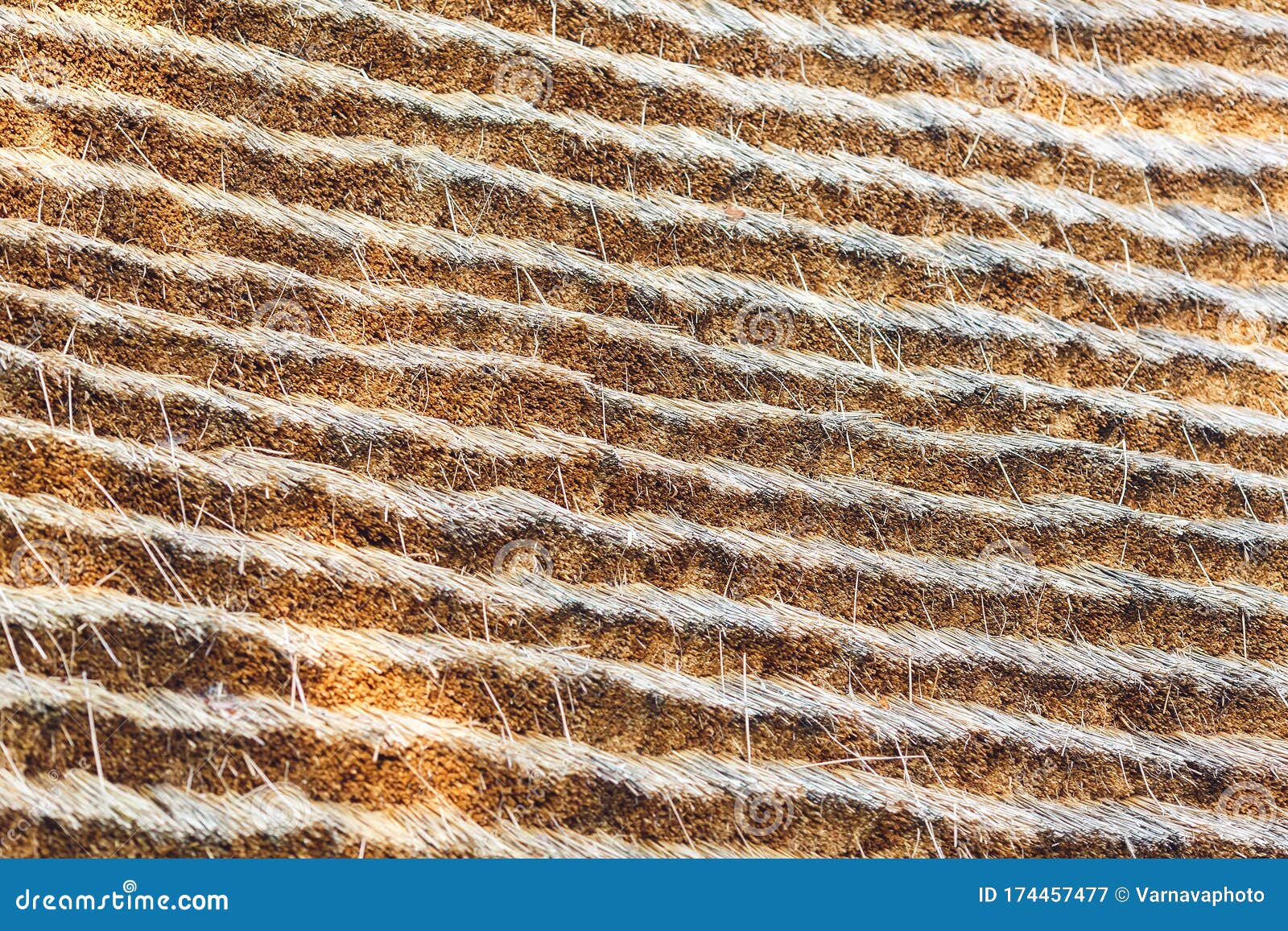 Old Yellow Thatched Roof Close-up Stock Image - Image of closeup ...