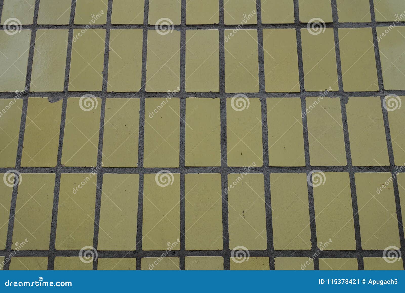 Old Yellow Tiles Used for Covering Wall Stock Image - Image of ...