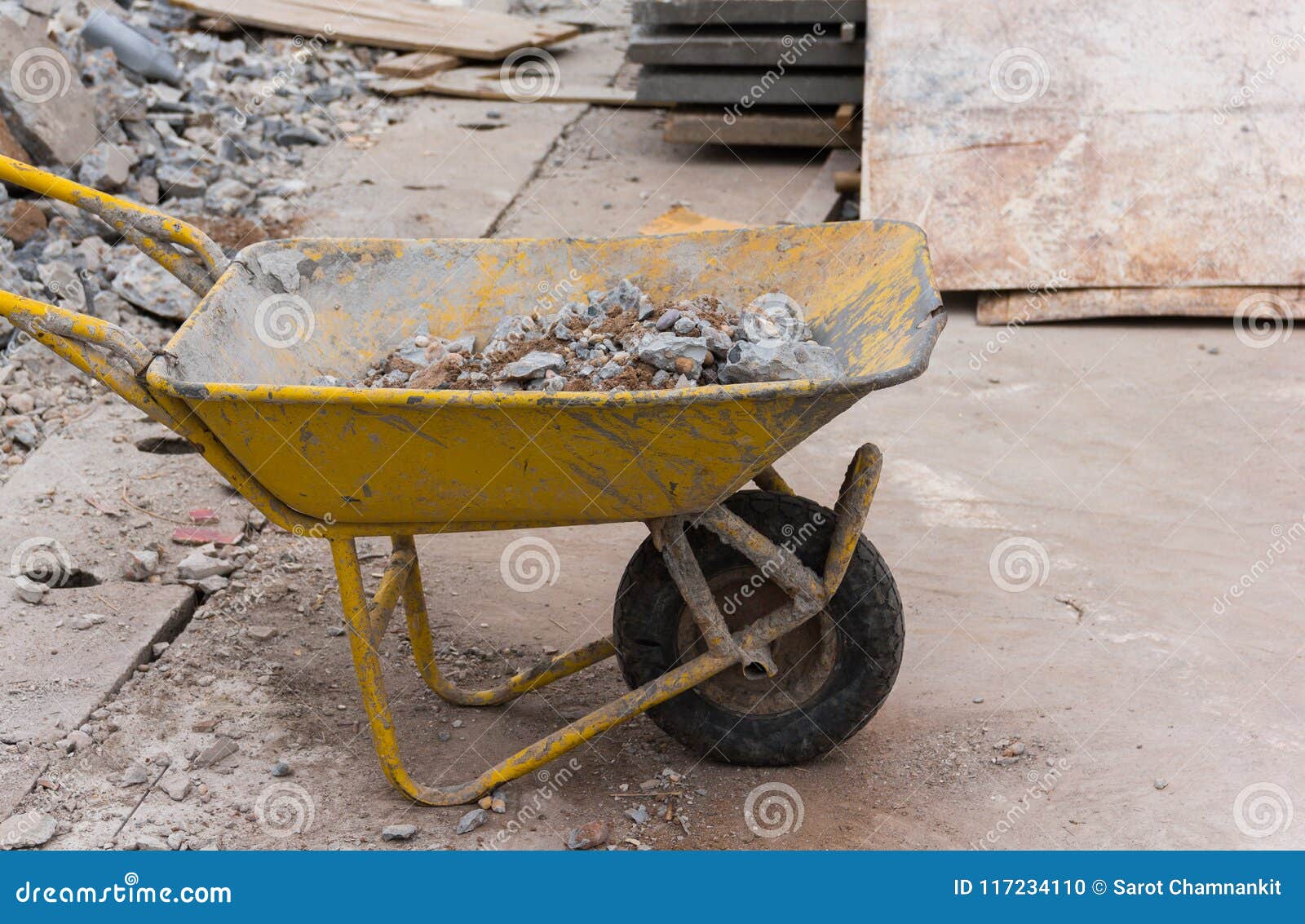 Old Trolley for Construction Stock Photo - Image of outdoor, metal ...
