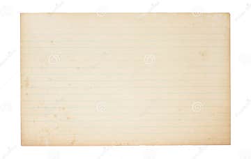 Old, Yellowing Index Card stock photo. Image of close - 14955380