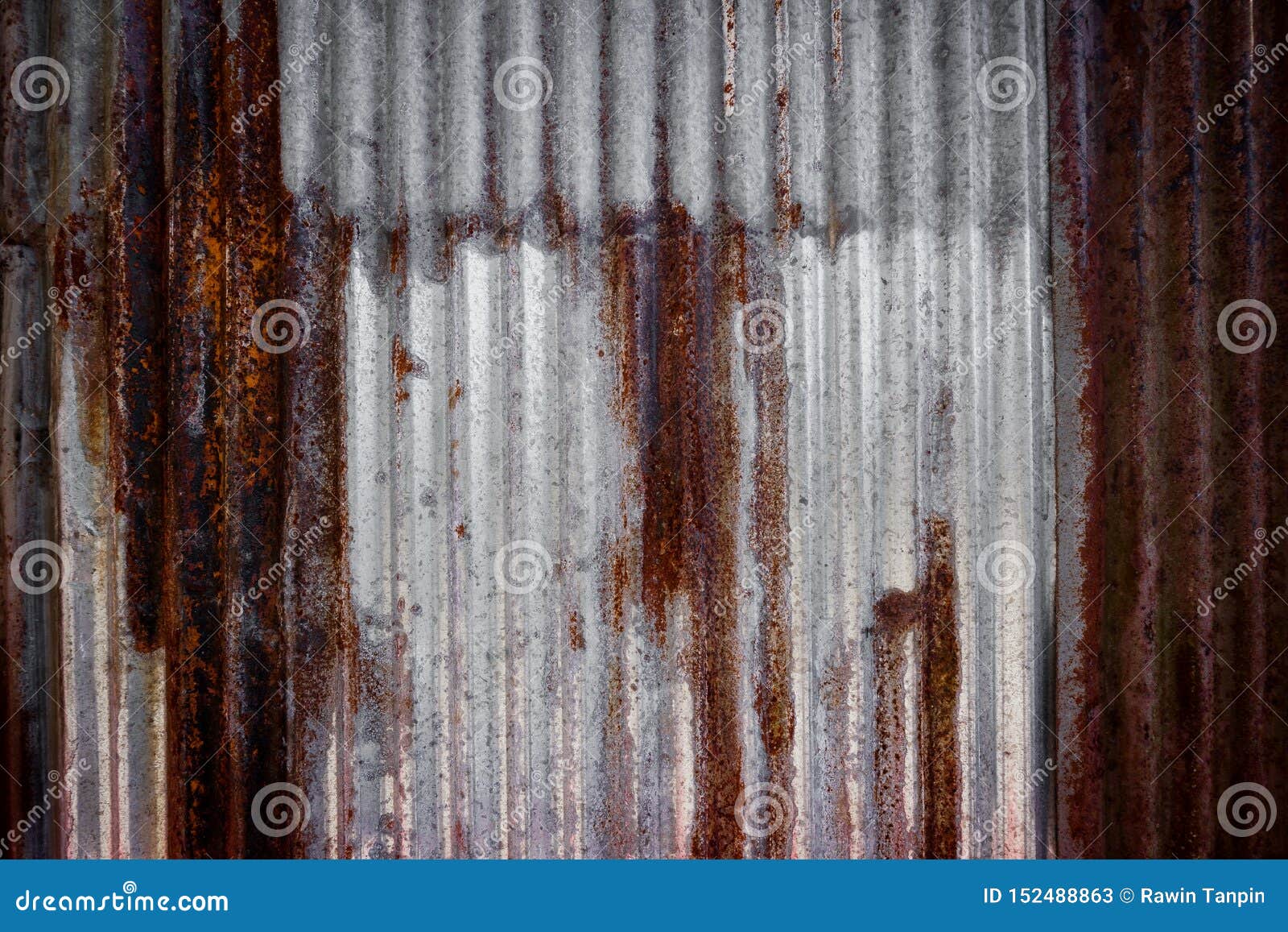 Old Zinc Rust Textured for Background Stock Image - Image of construct ...