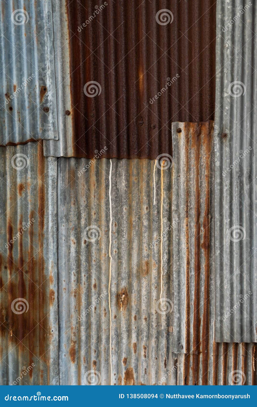 Old Zinc Surface Galvanized Rust for Background Stock Photo - Image of ...