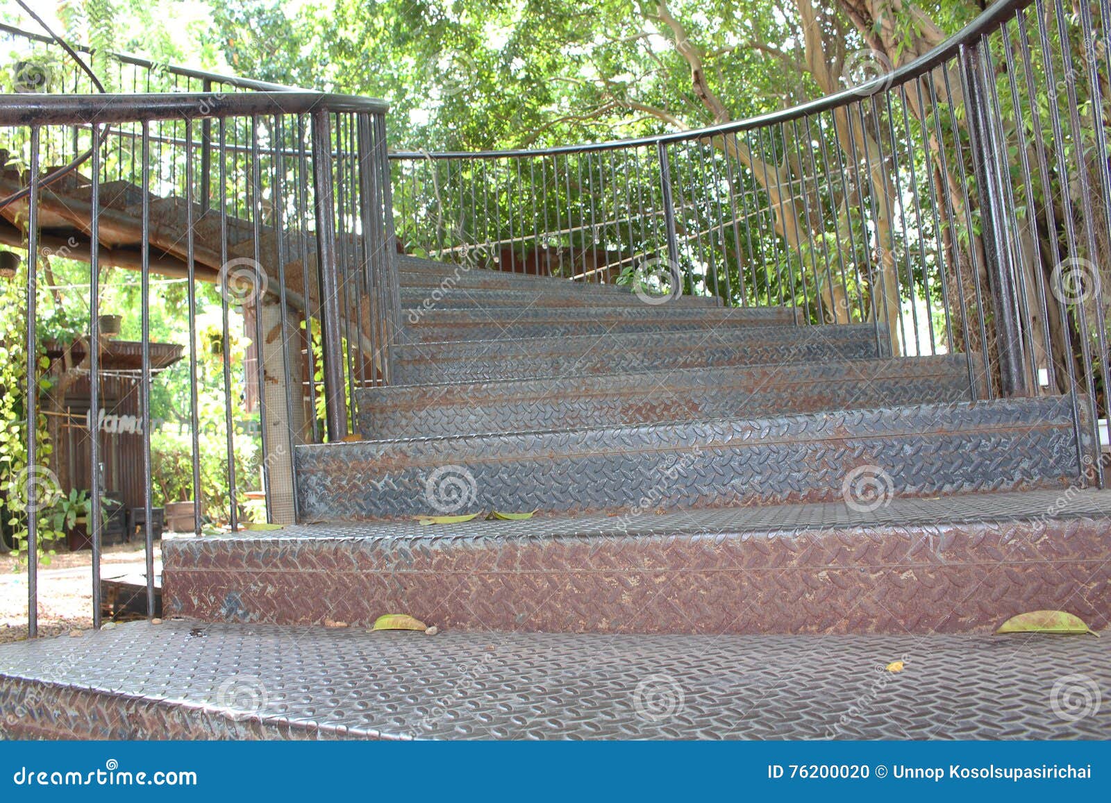 Old Zinc Twist Ladder from the Bottom Eye View Stock Photo - Image of ...