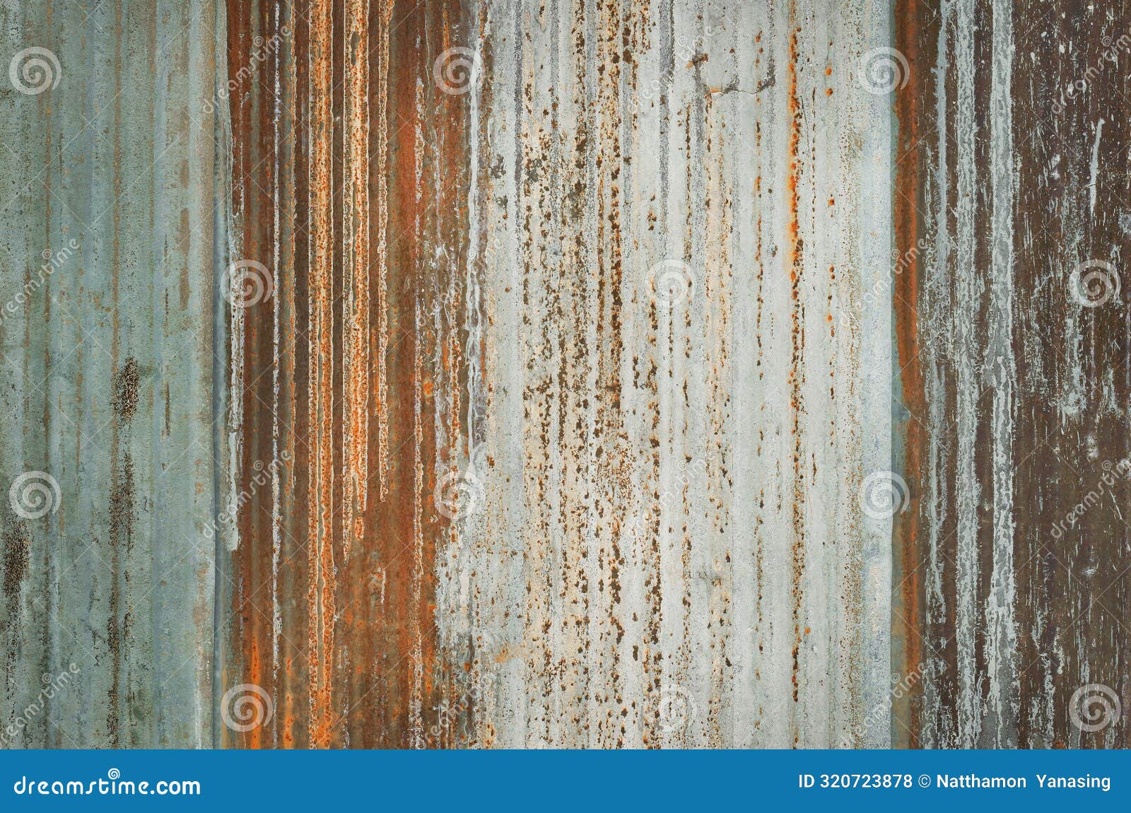 Old Zinc Wall Texture Background, Rusty on Galvanized Metal Panel ...