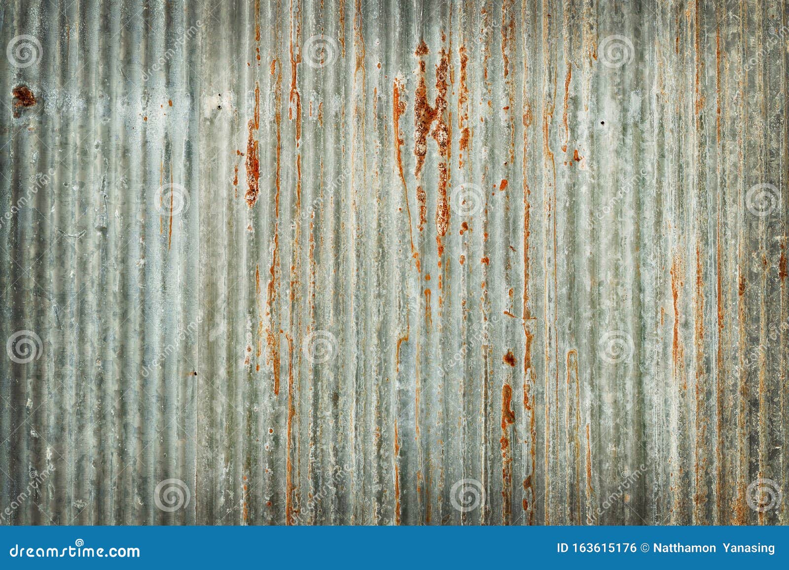 Old Zinc Wall Texture Background, Rusty on Galvanized Metal Panel ...