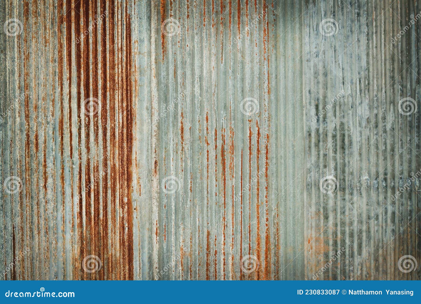 Old Zinc Wall Texture Background, Rusty on Galvanized Metal Panel ...