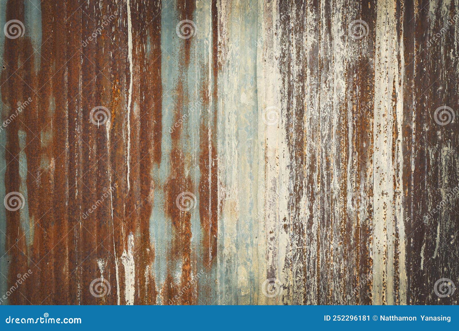 Old Zinc Wall Texture Background, Rusty on Galvanized Metal Panel ...