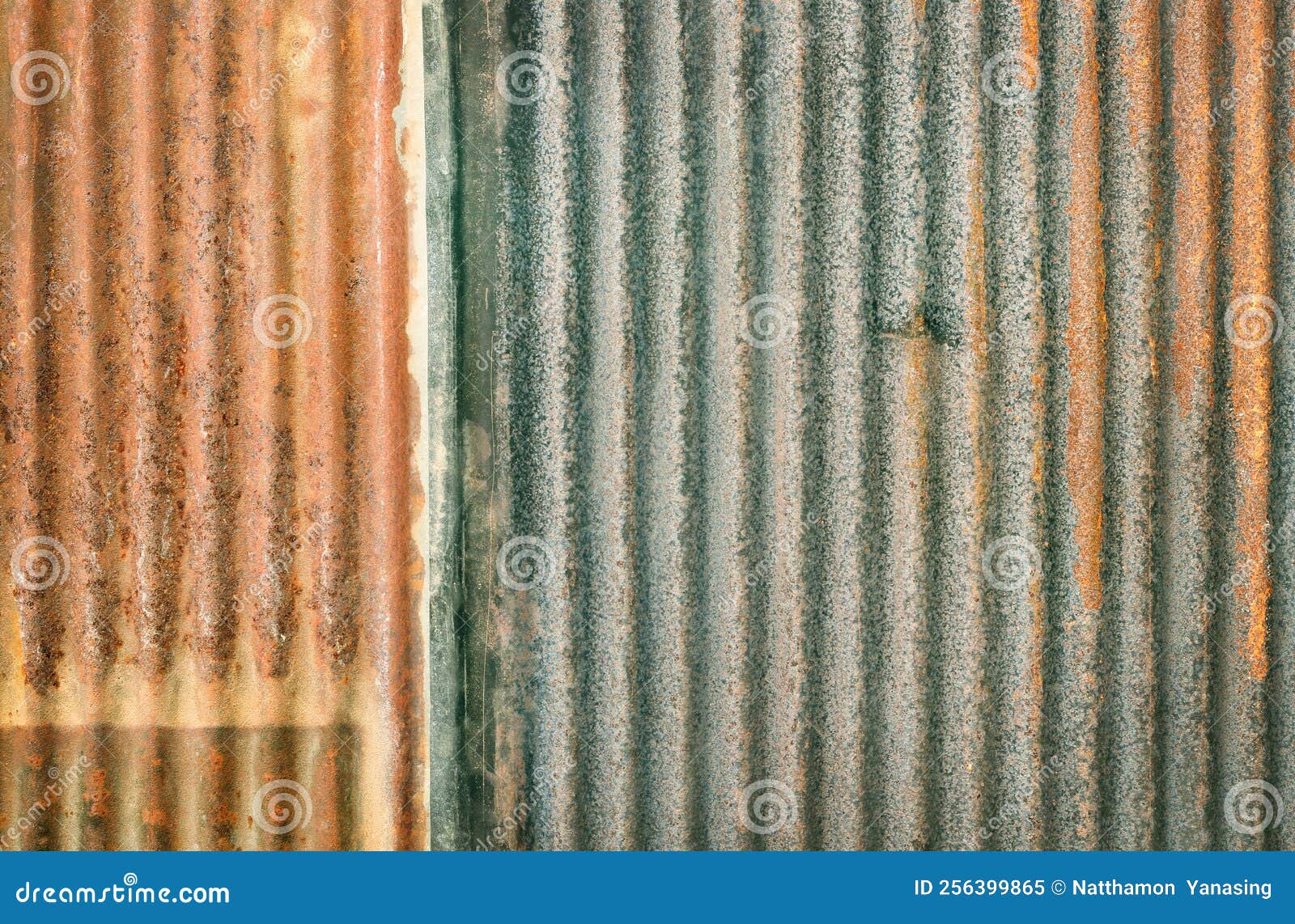 Old Zinc Wall Texture Background, Rusty on Galvanized Metal Panel Sheeting Stock Image - Image ...