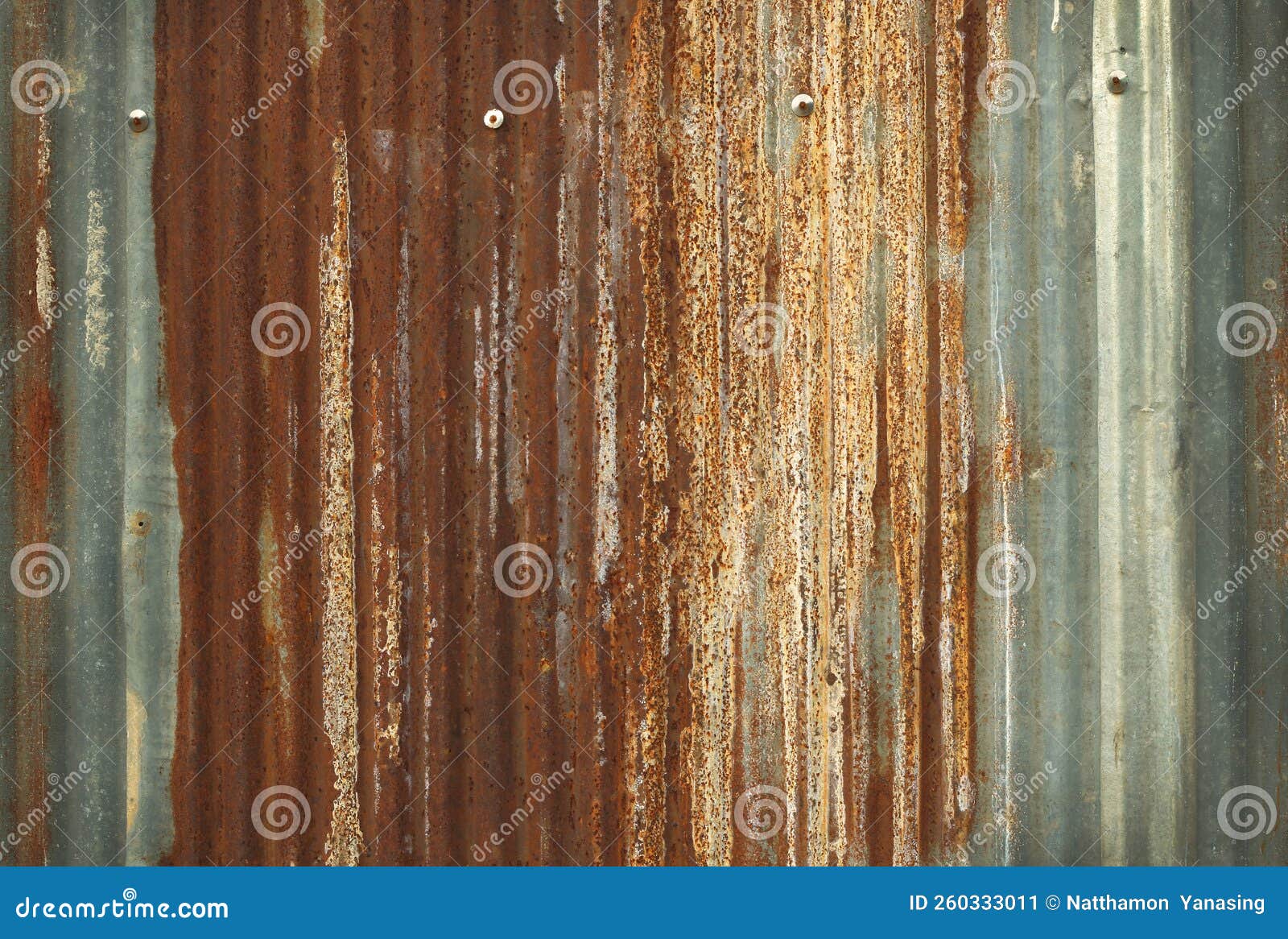 Old Zinc Wall Texture Background, Rusty on Galvanized Metal Panel ...