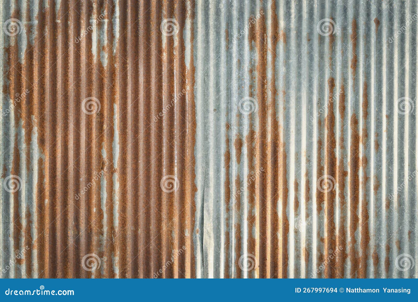Old Zinc Wall Texture Background, Rusty on Galvanized Metal Panel ...