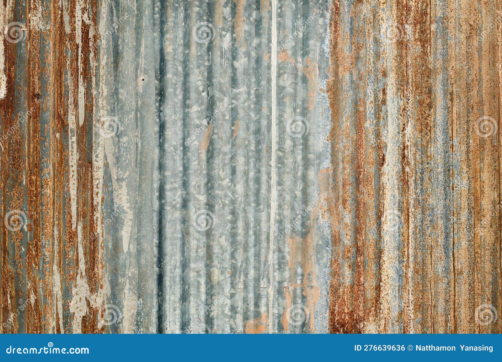 Old Zinc Wall Texture Background, Rusty on Galvanized Metal Panel ...