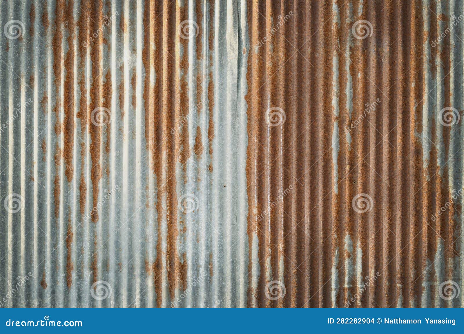 Old Zinc Wall Texture Background, Rusty on Galvanized Metal Panel ...