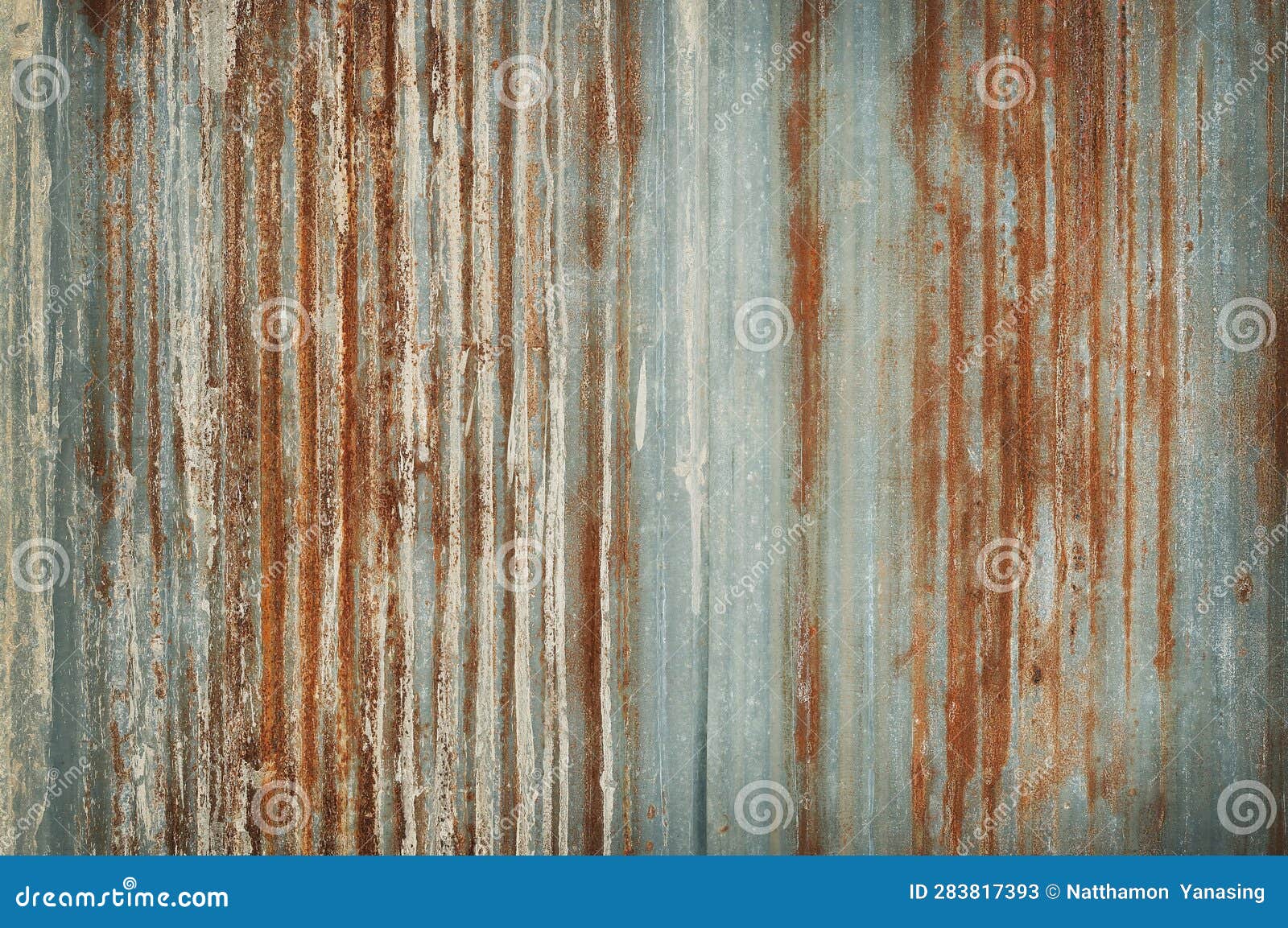 Old Zinc Wall Texture Background, Rusty on Galvanized Metal Panel ...