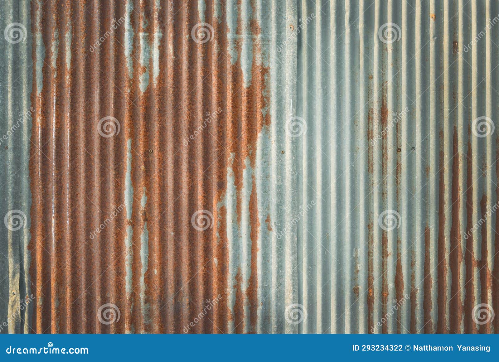 Old Zinc Wall Texture Background, Rusty on Galvanized Metal Panel ...