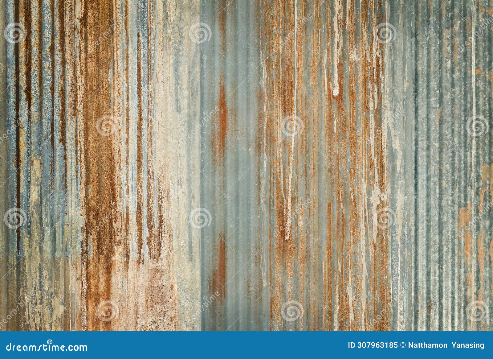 Old Zinc Wall Texture Background, Rusty on Galvanized Metal Panel ...