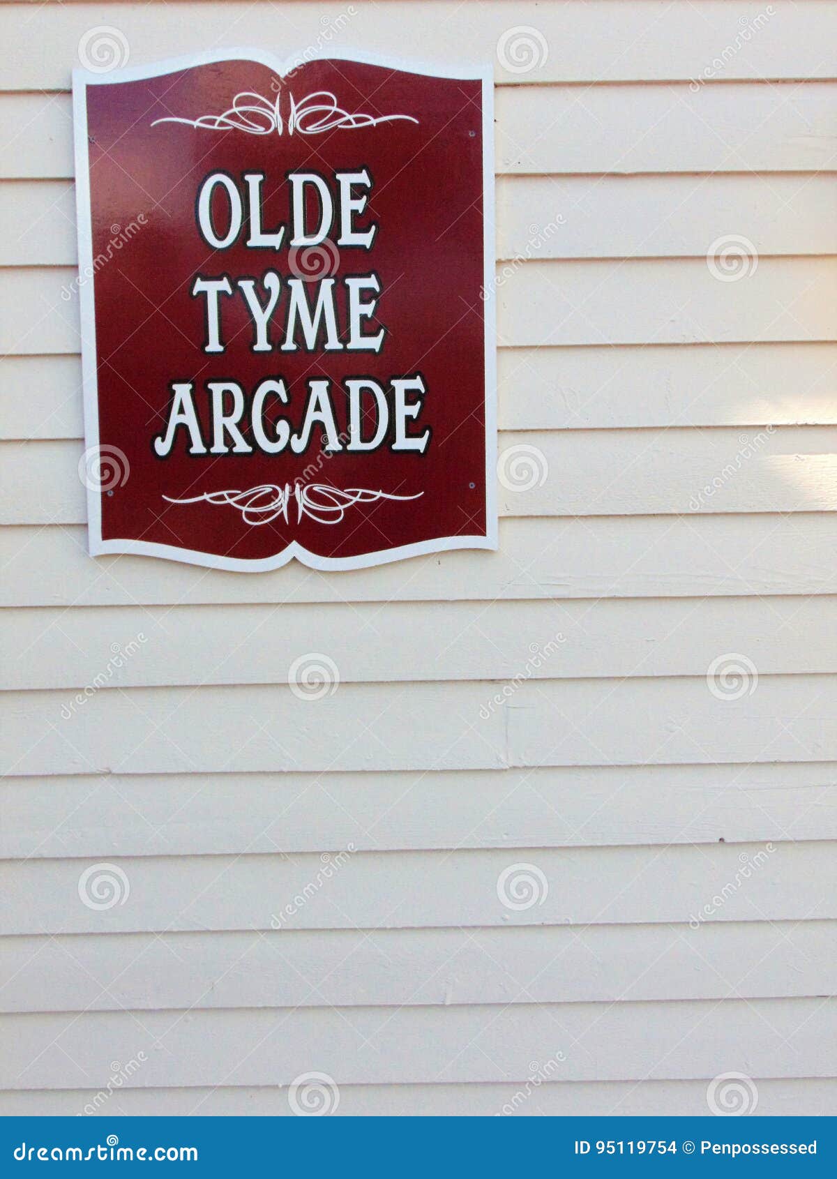 Olde Tyme Arcade Sign stock photo. Image of antique, olde - 95119754