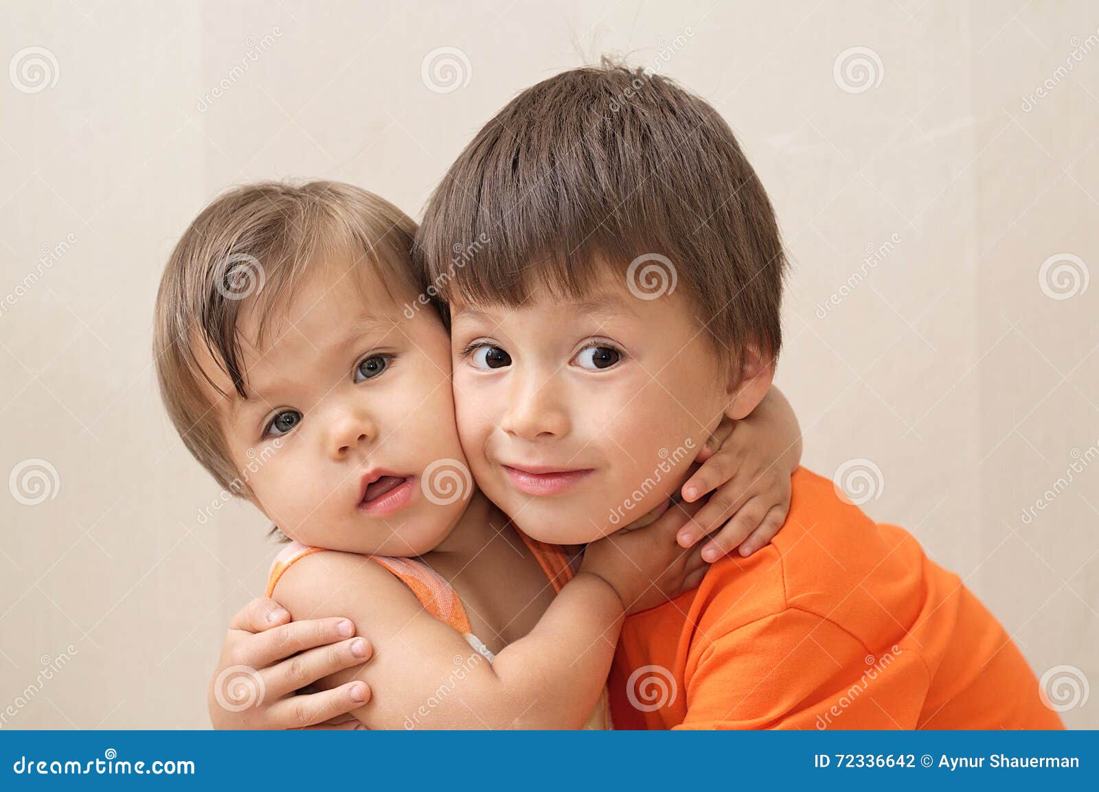 Older Brother And Younger Sister Hugging Portrait Stock Photo ... Older Brother And Younger Sister Hugging Portrait Stock Photo ...