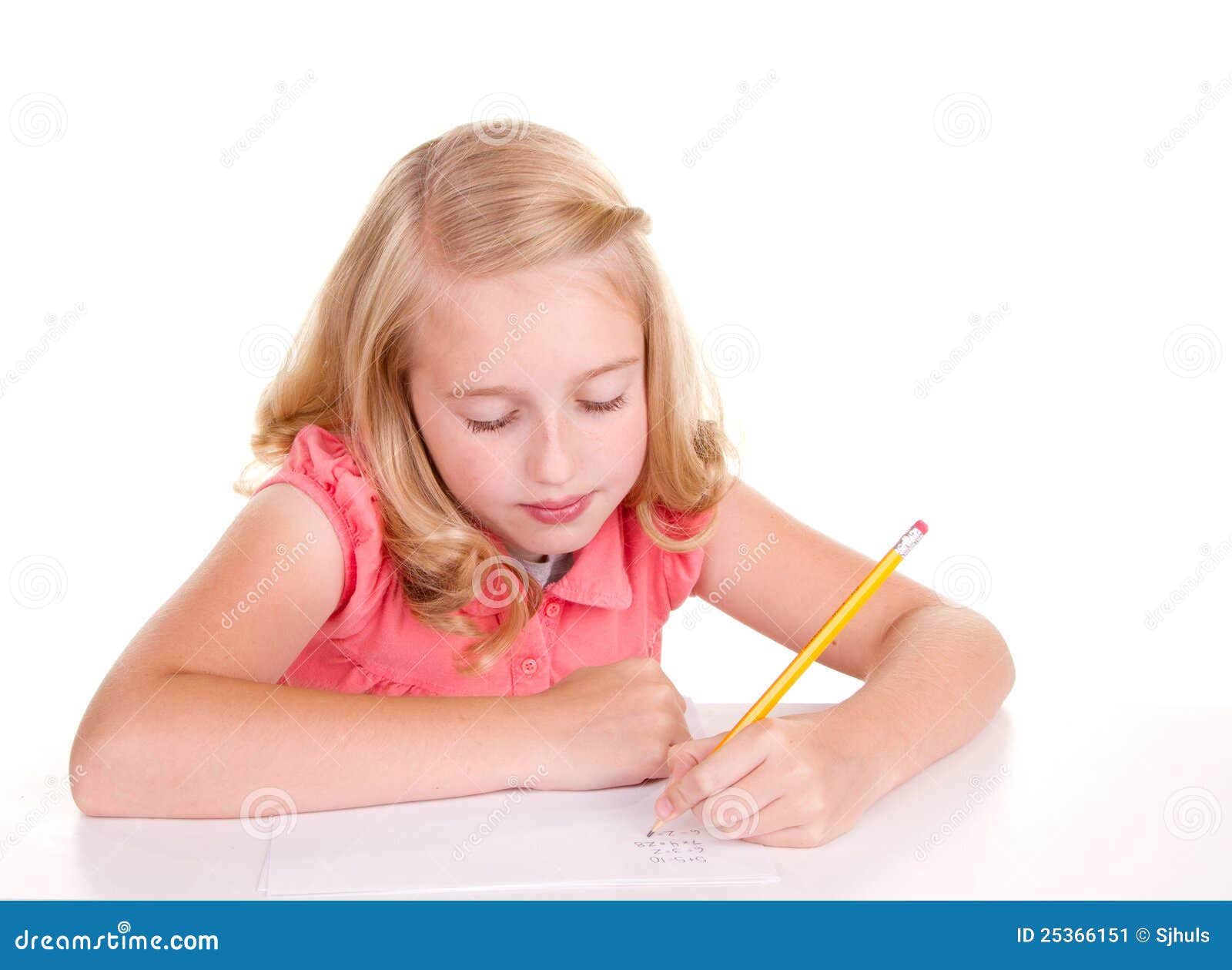 Older Child or Teenager Doing Math Stock Image - Image of school ...