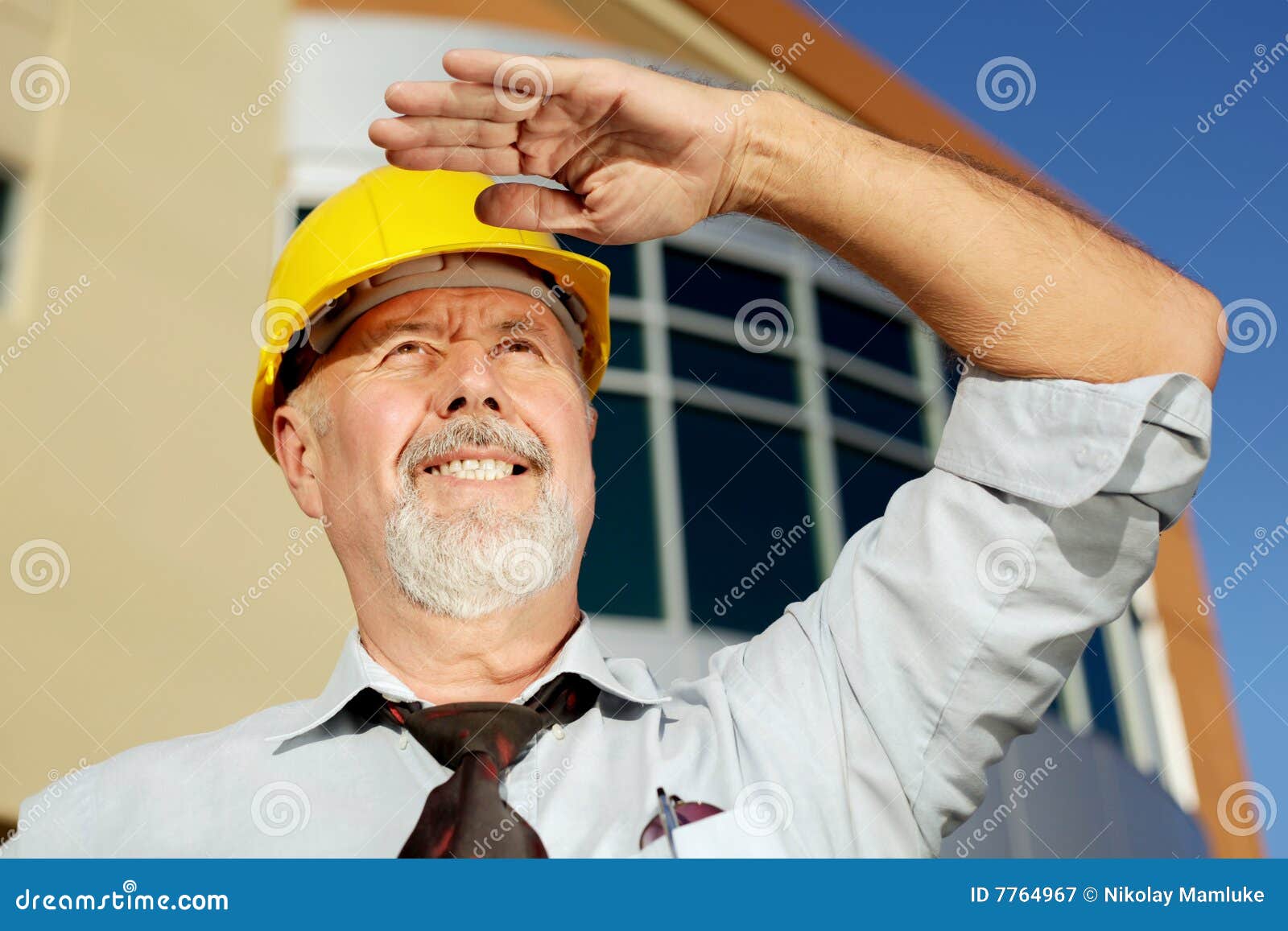 Older engineer stock image. Image of builder, looking - 7764967