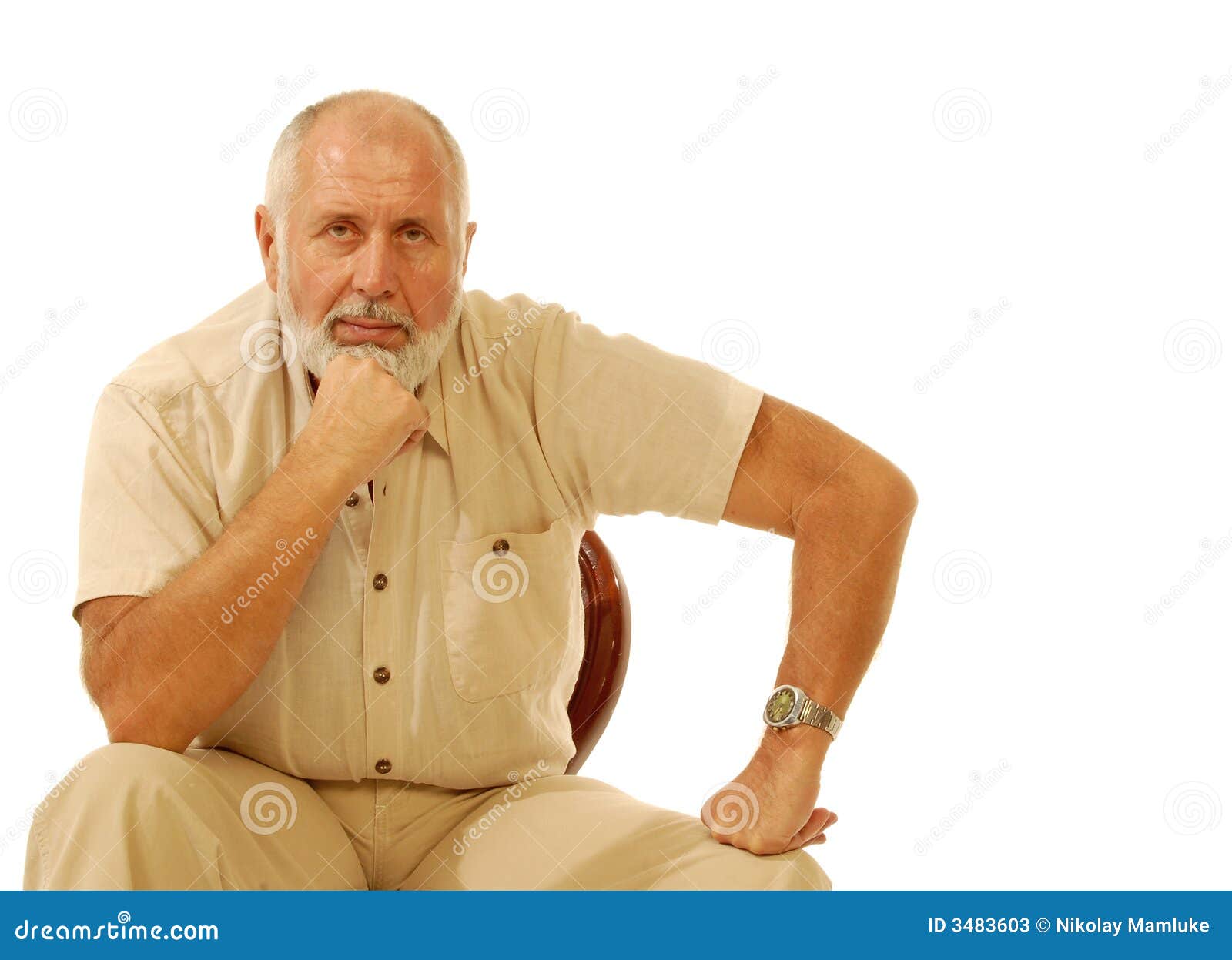 Older gentleman stock image. Image of fifties, candid - 3483603