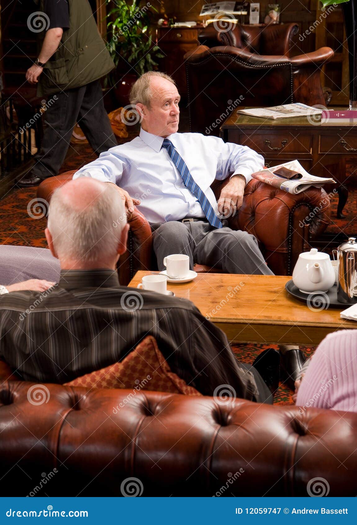 Older Man Chatting with Friends Stock Image - Image of older ...