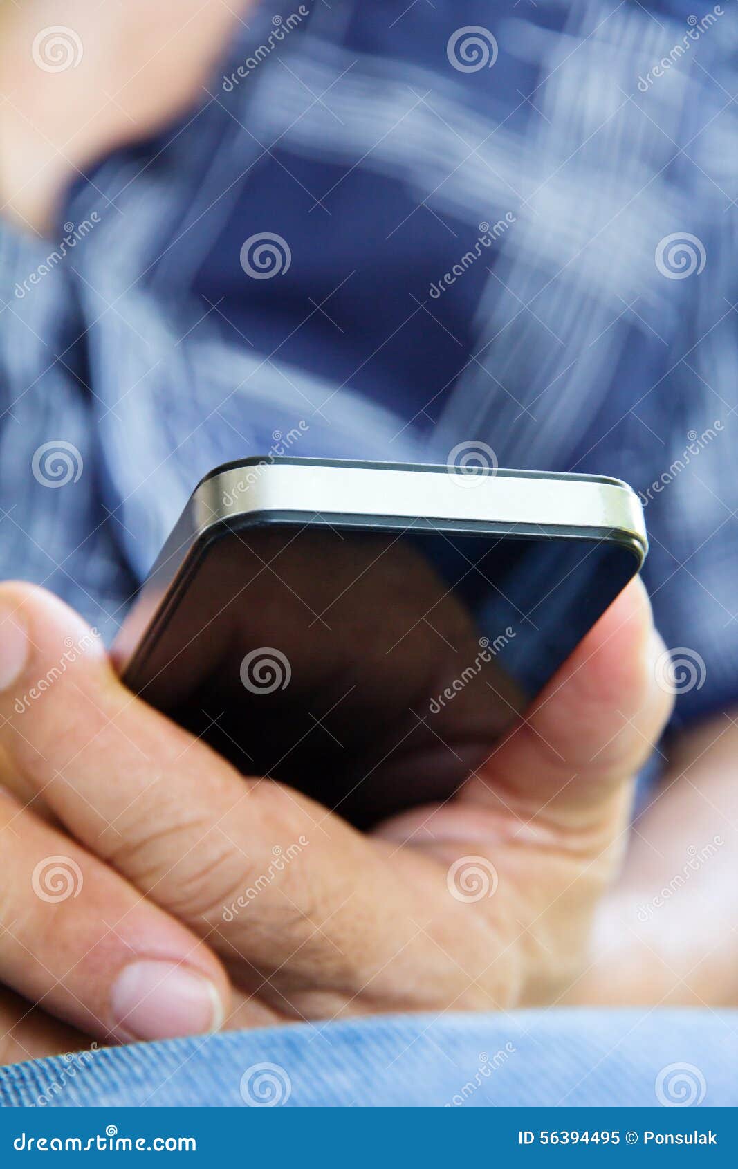 Older Man Checking His Phone Stock Image - Image of wireless, message ...