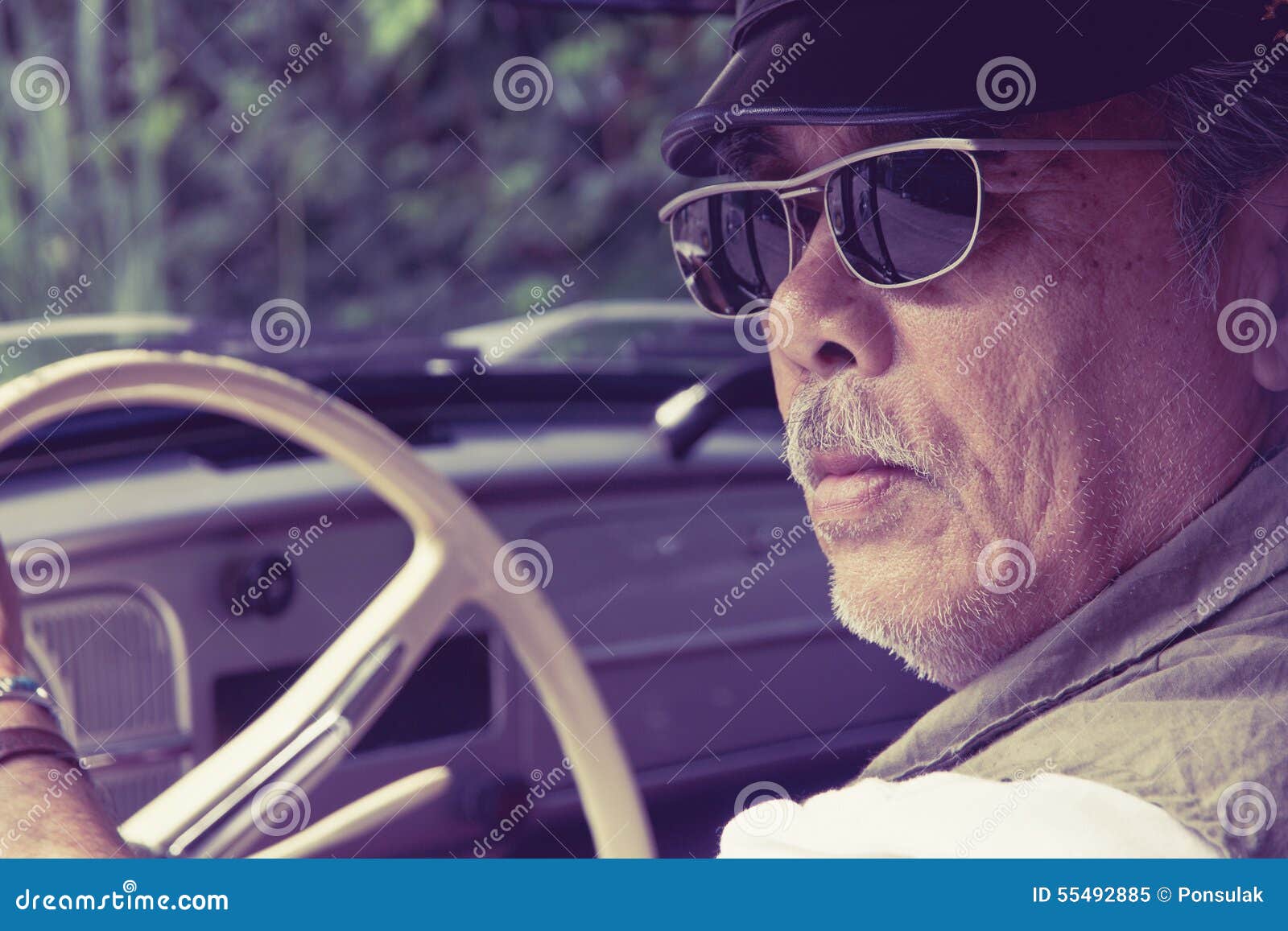 Older man driving a car stock image. Image of vehicle - 55492885