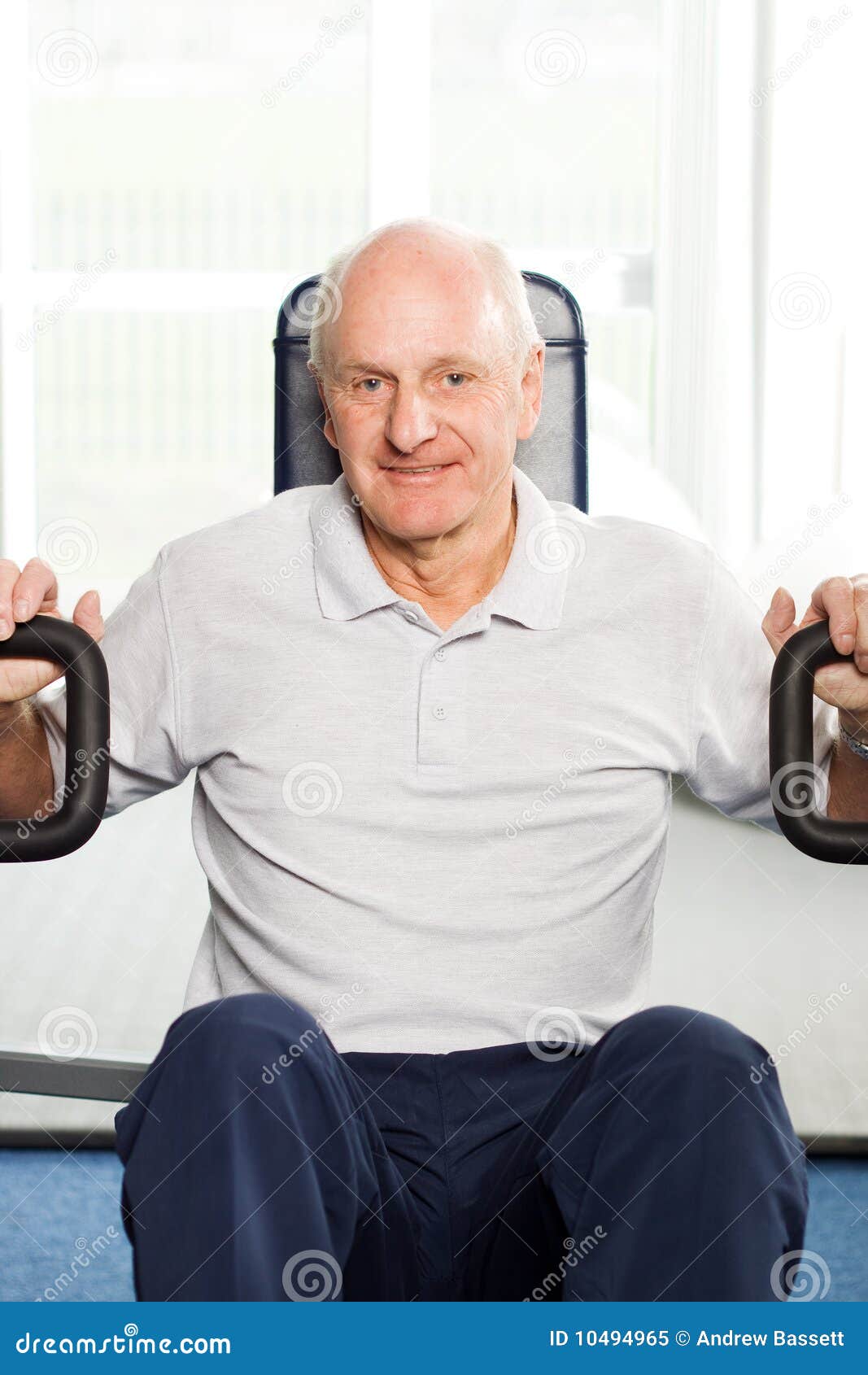Older Man Exercising at the Gym Stock Image - Image of sports, senior ...
