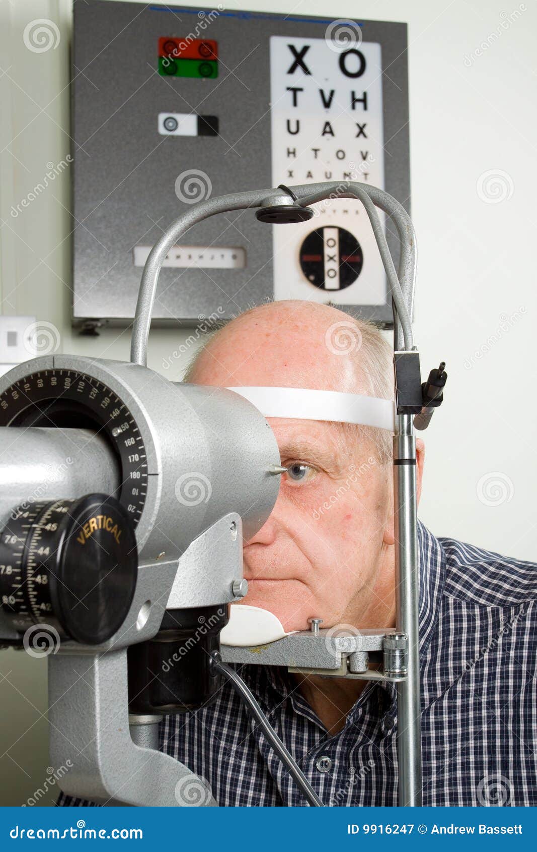 Older Man Having Eye Examination Stock Image - Image of optician ...