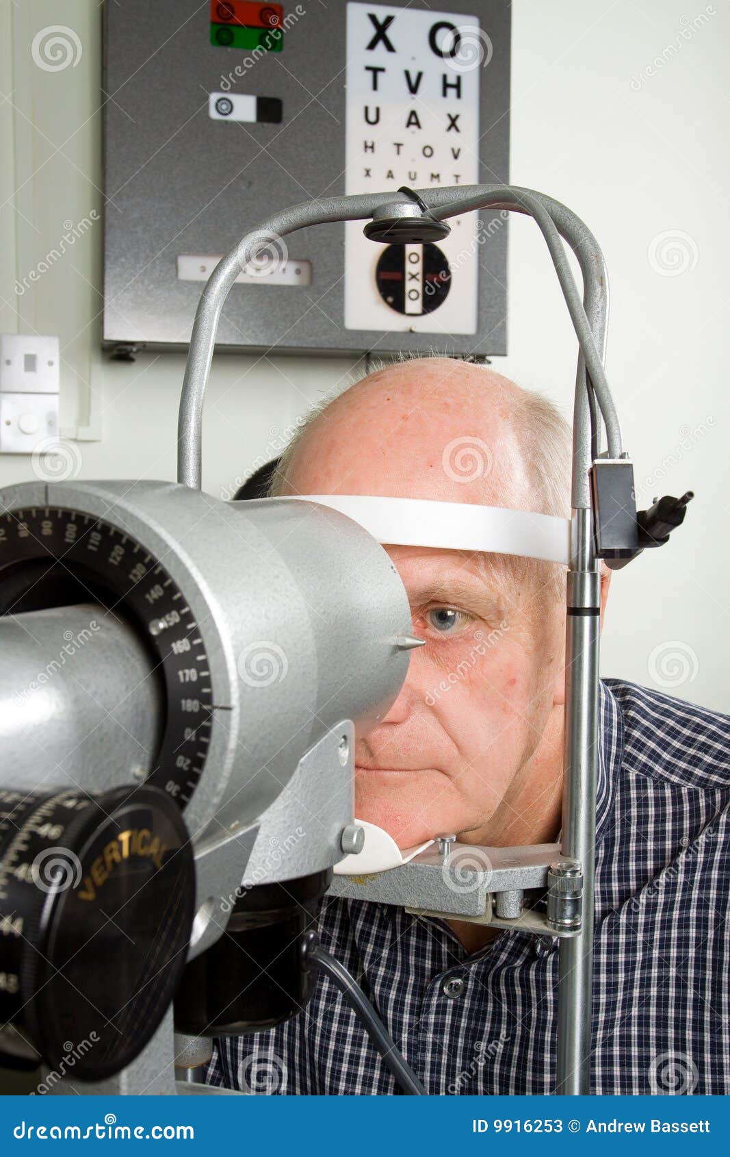 Older Man Having Eye Examination Stock Image - Image of clinic, checkup ...