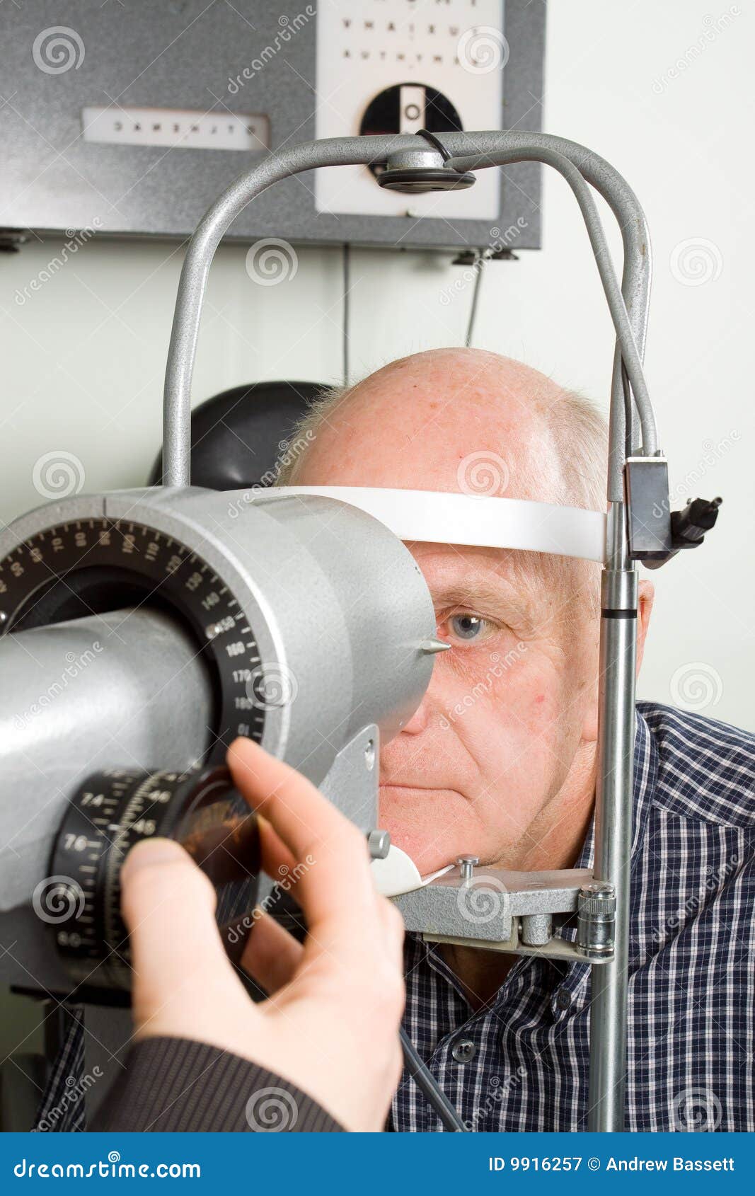 Older Man Having Eye Examination Stock Image - Image of aged ...