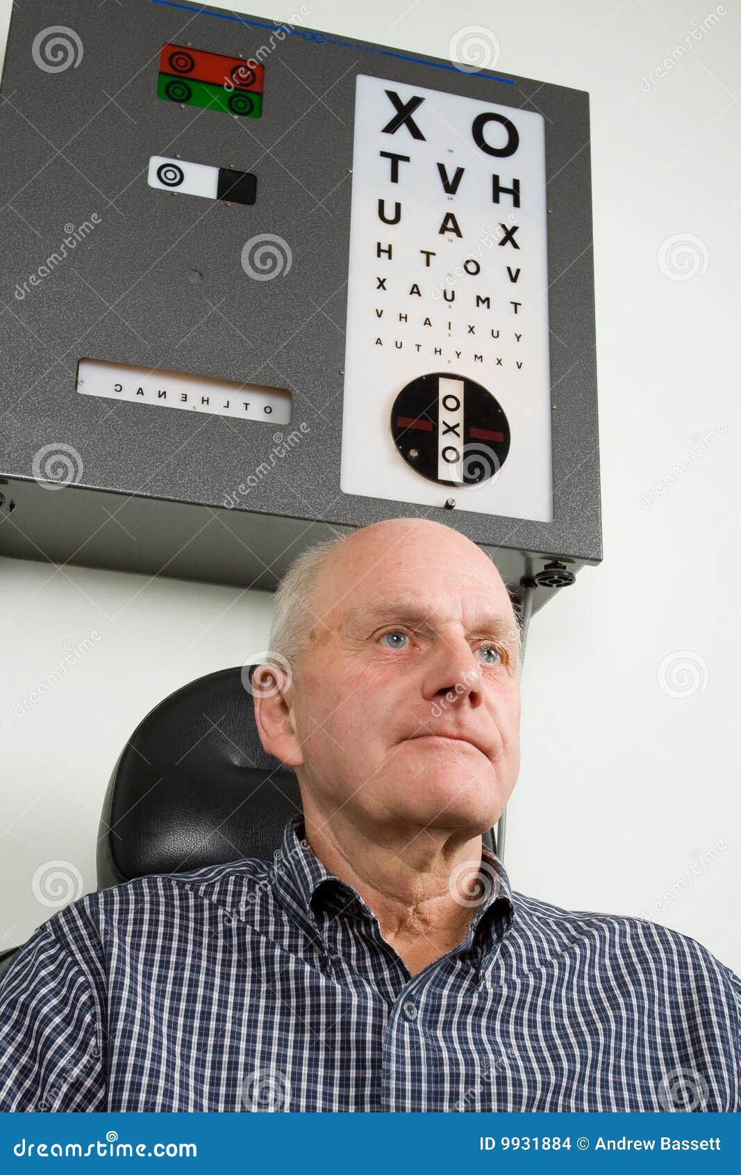 Older Man Having Eye Examination Stock Photo - Image of ocular, check ...