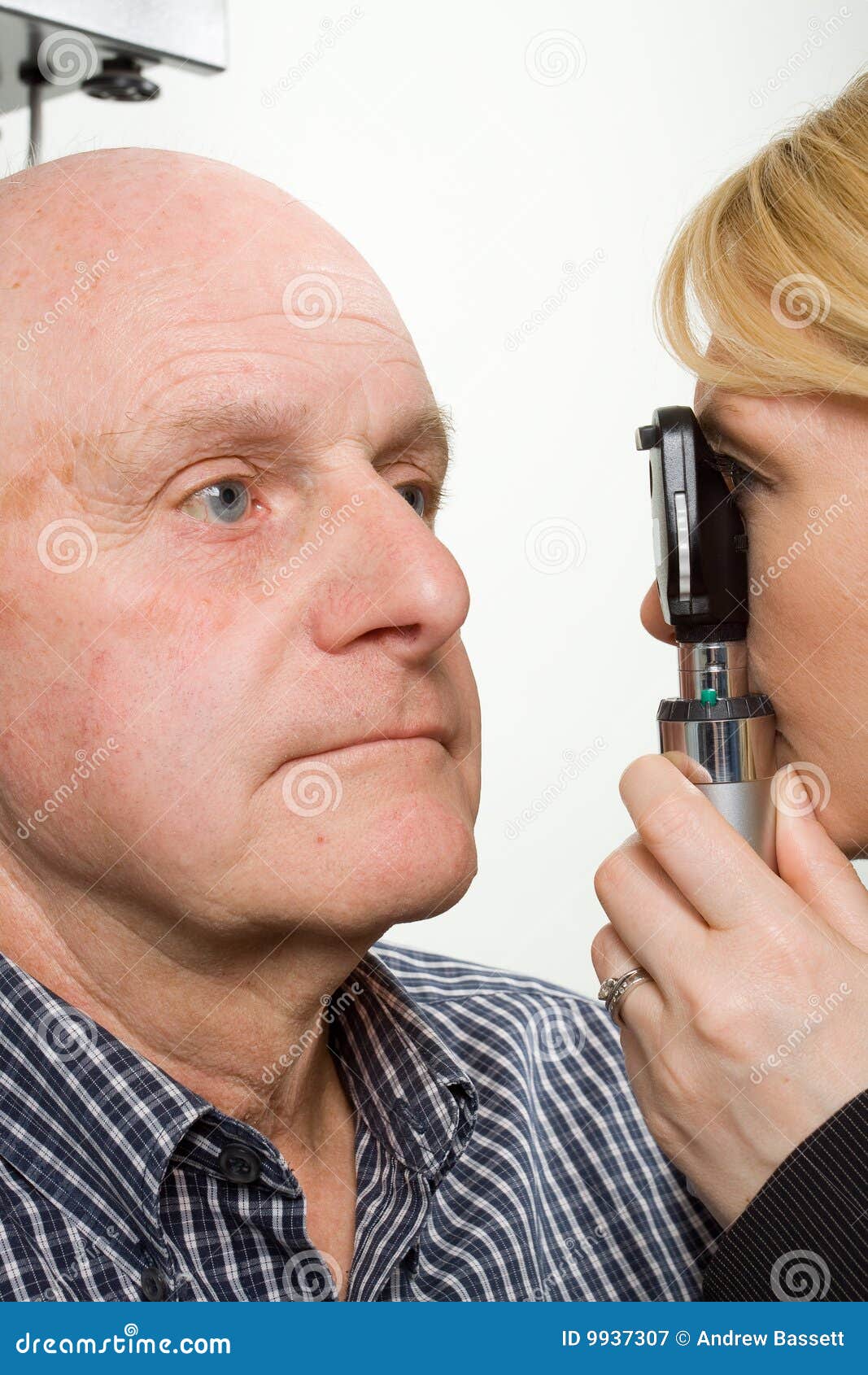 Older Man Having Eye Examination Stock Image - Image of examination ...