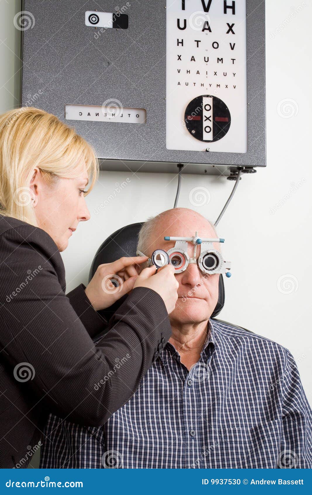 Older Man Having Eye Examination Stock Photo - Image of mature, eyes ...