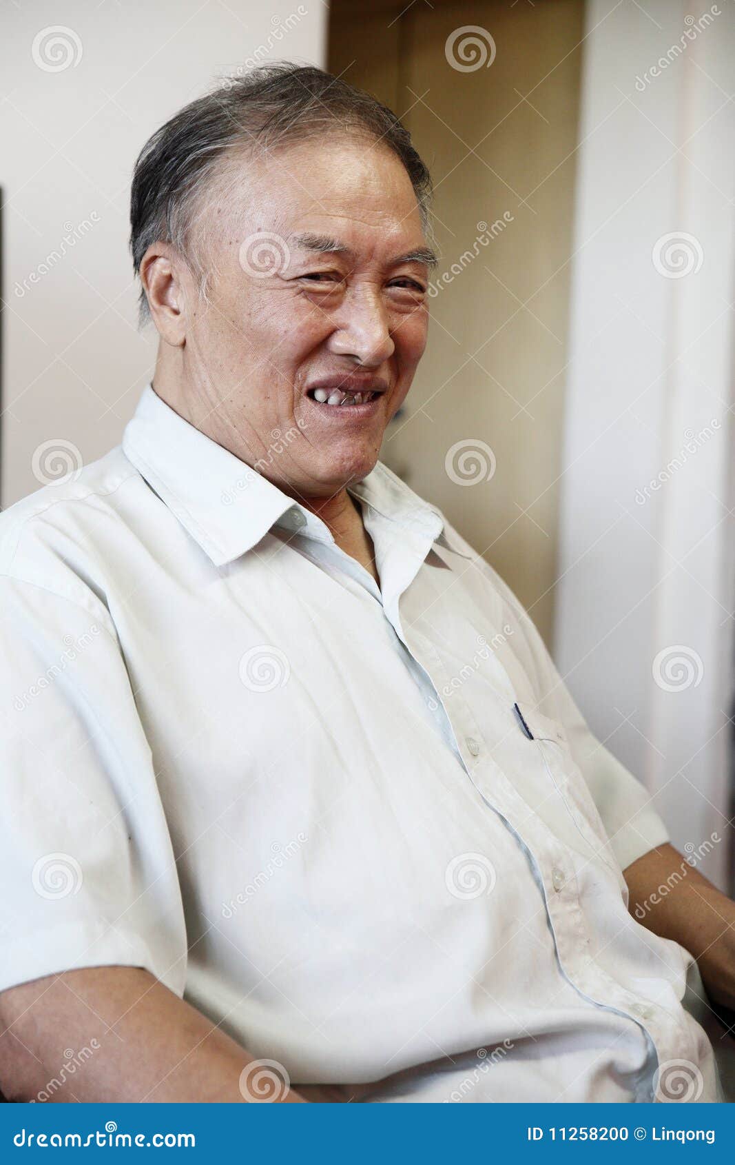 Older Man S Portrait Indoor. Stock Photo - Image of adult, happy: 11258200